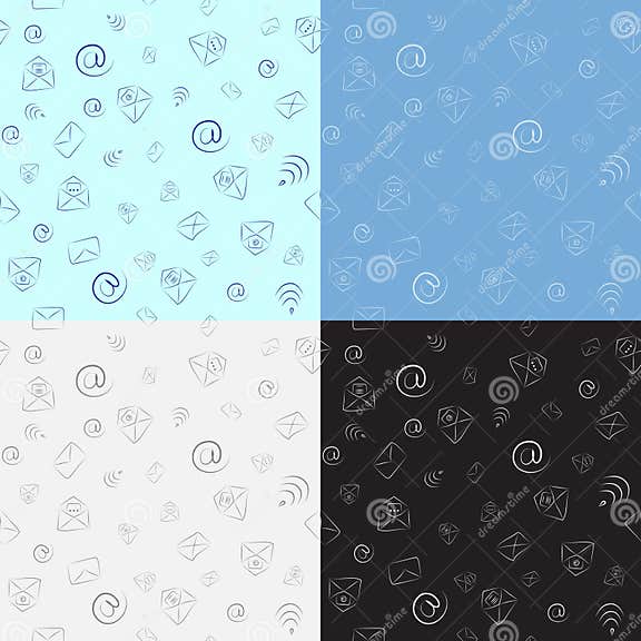 Seamless pattern emails stock illustration. Illustration of contact ...