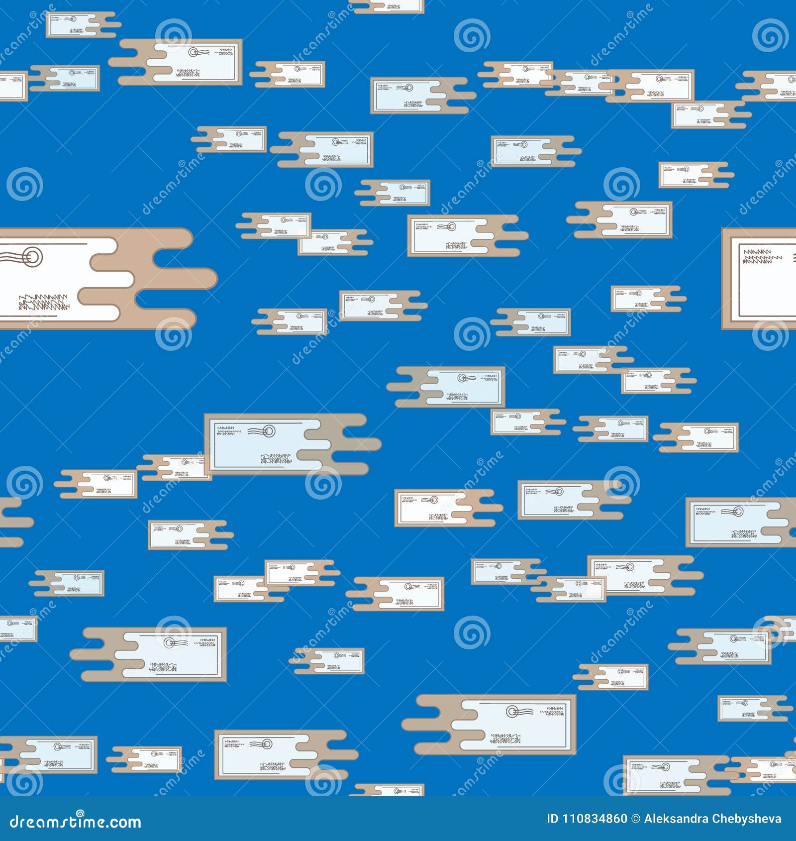 Seamless Pattern Emails, Letters, Directed Upwards. Background for Web ...