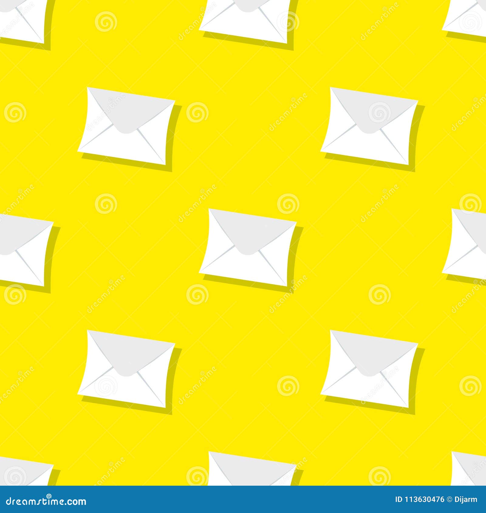 Seamless Pattern Emails, Letters, Directed Upwards Stock Illustration ...