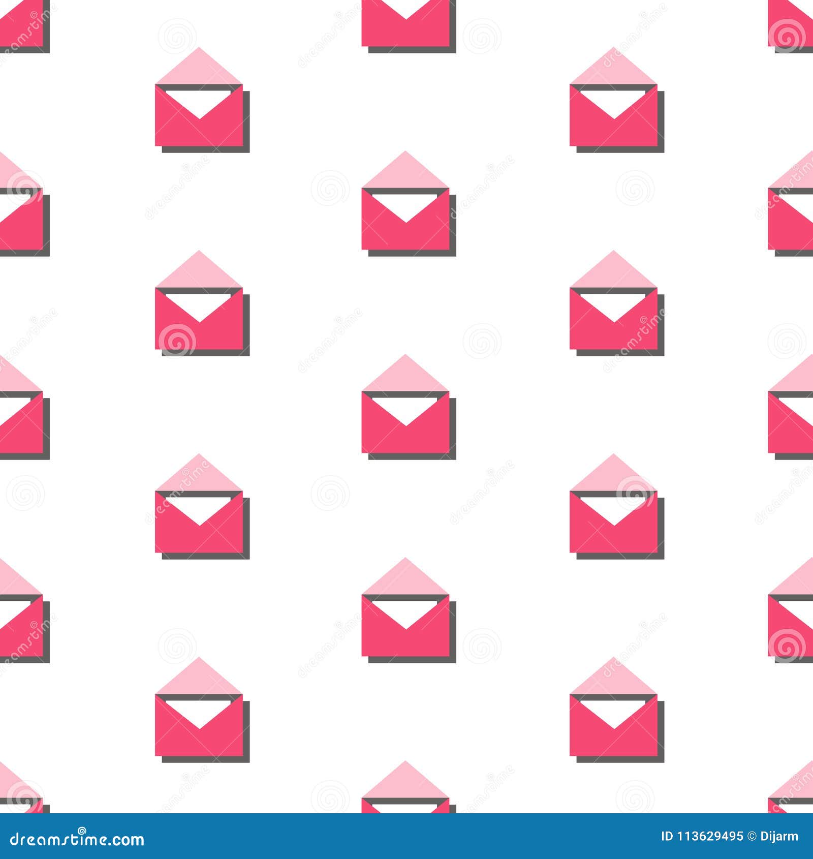 Seamless Pattern Emails, Letters, Directed Upwards Stock Illustration ...