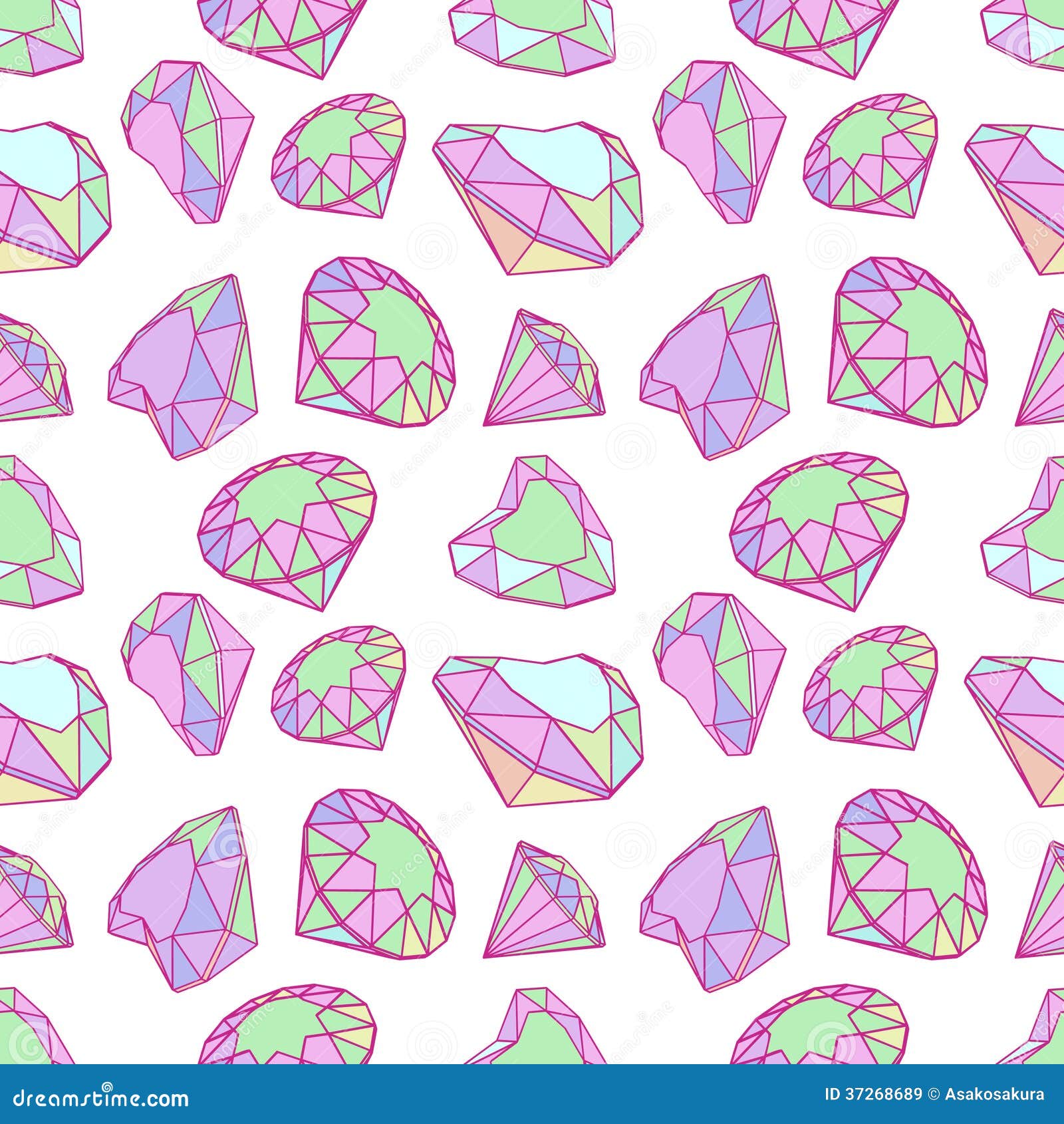 Seamless Pattern with Emeralds. Stock Vector - Illustration of jewelery ...