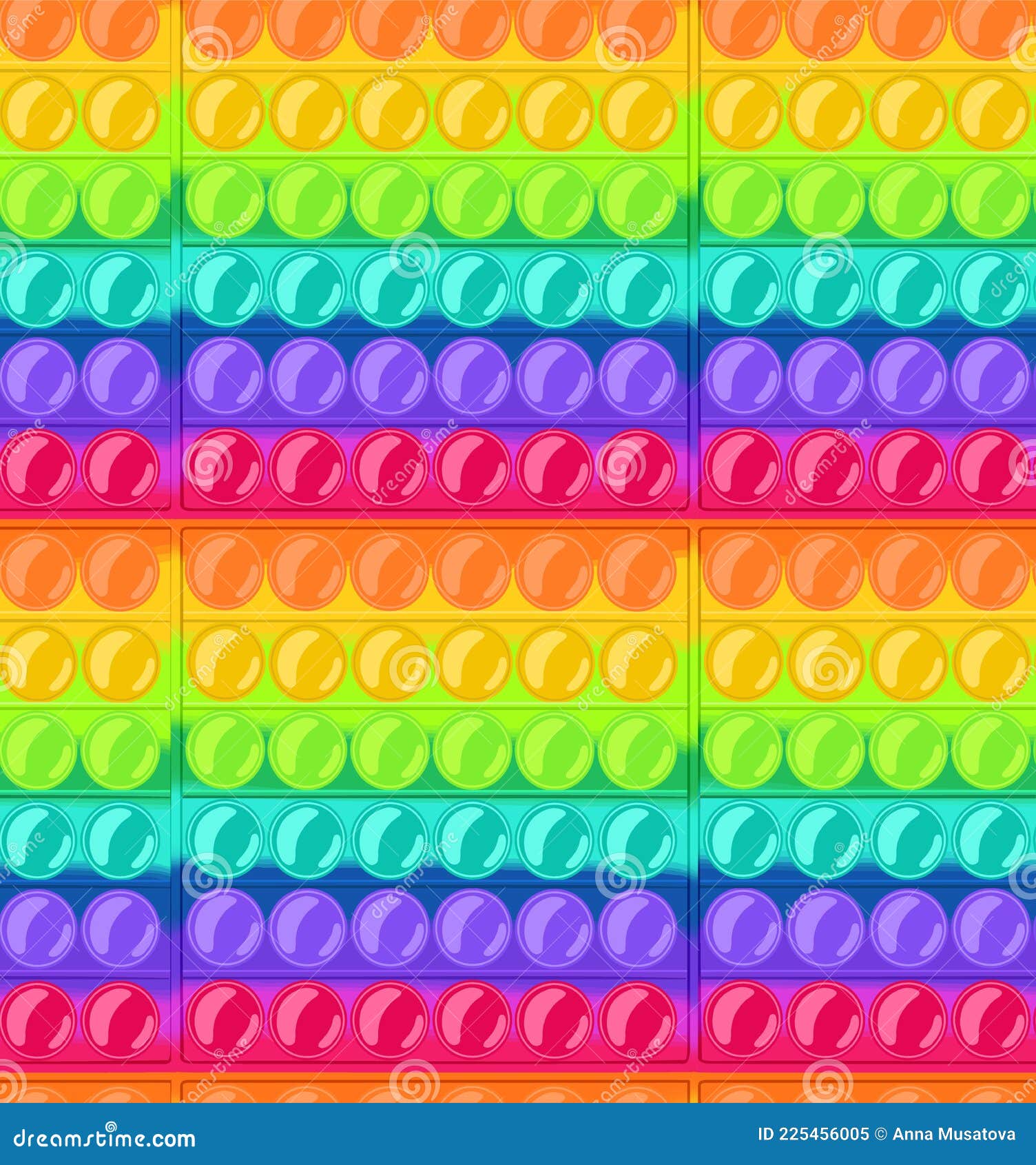 Seamless Pattern, Endless Popit . the Colors of the Rainbow Stock ...