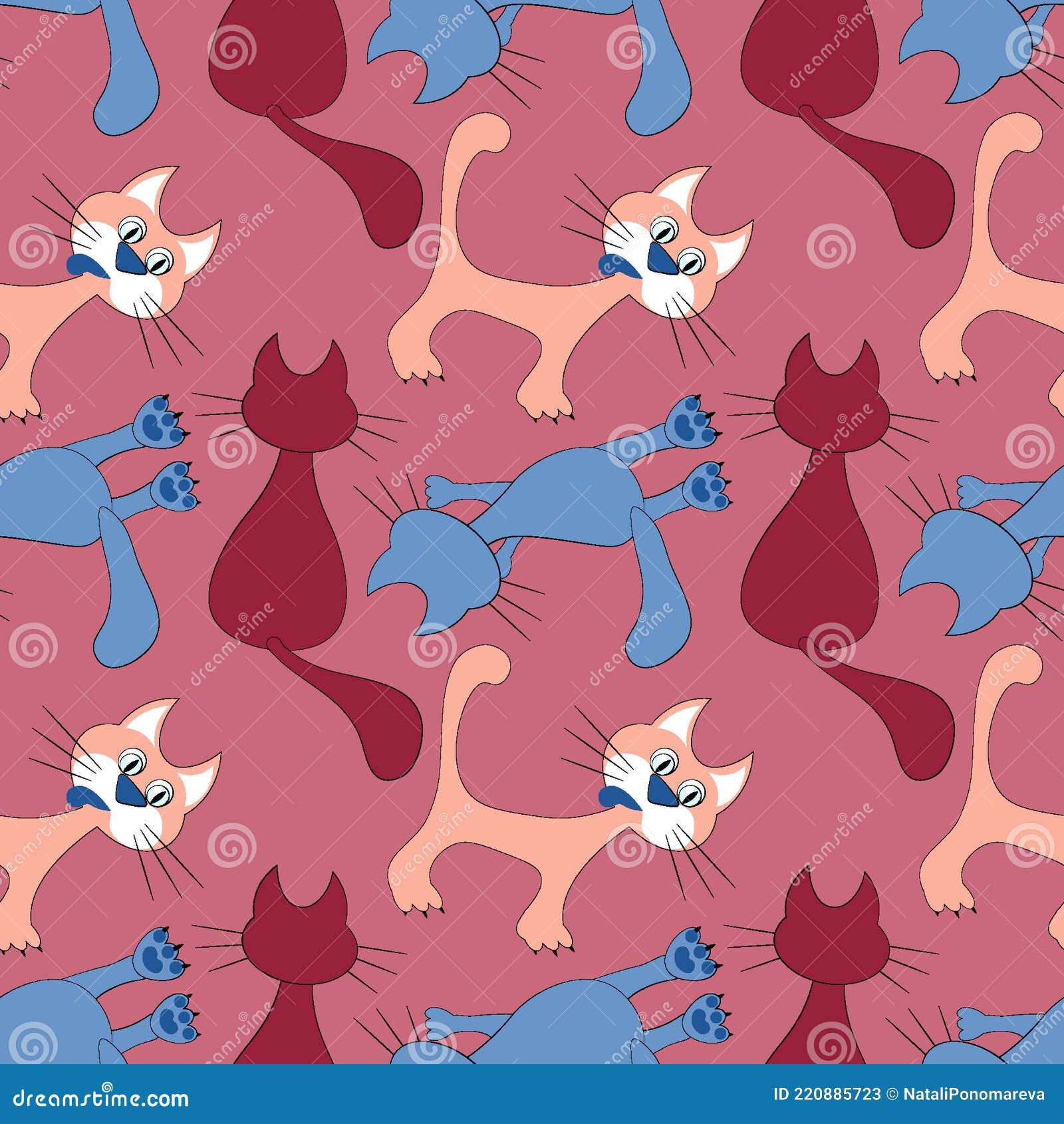 Seamless Pattern, Endless Texture on a Square Background - Stylized ...