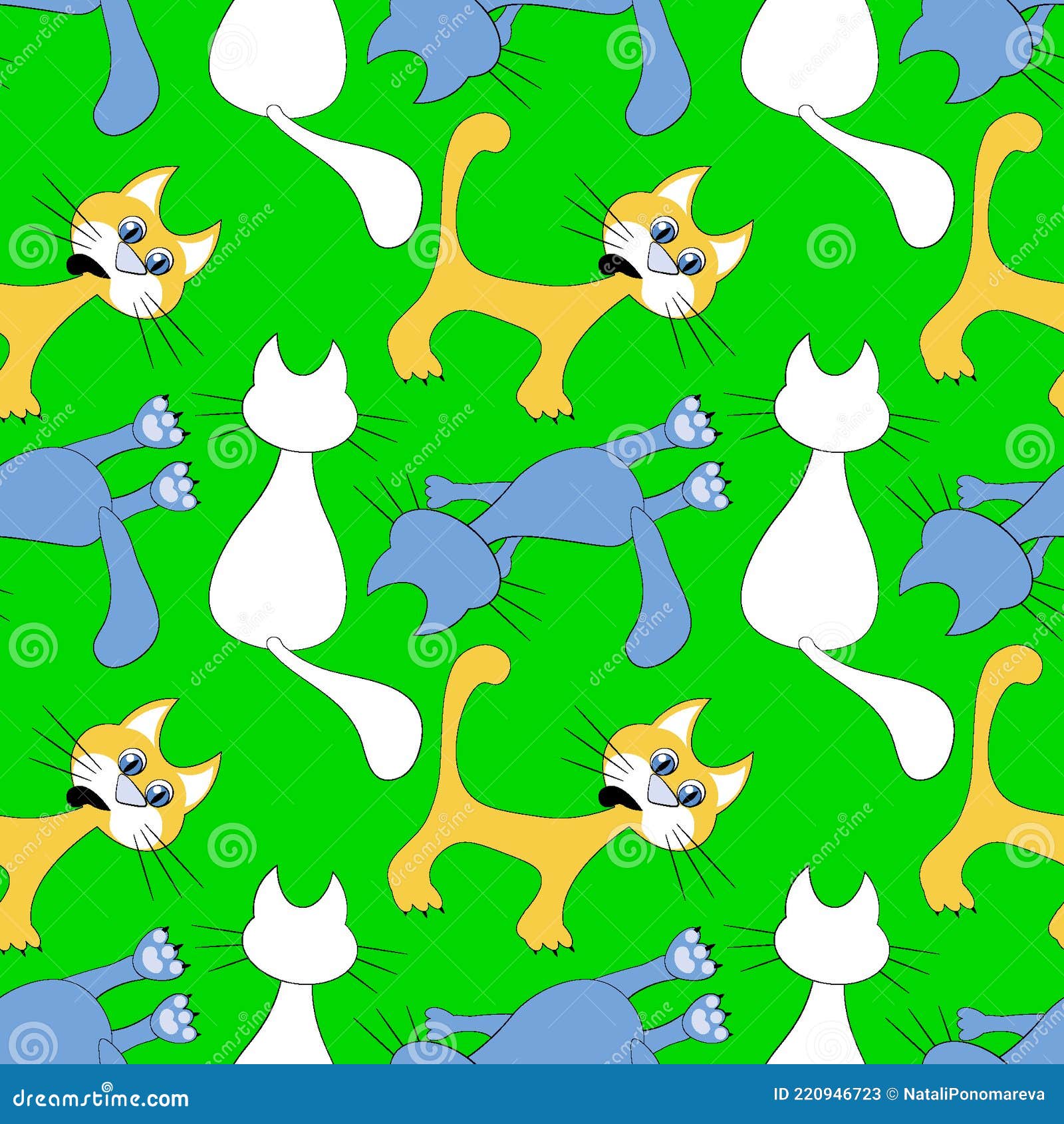 Seamless Pattern, Endless Texture on a Square Background - Stylized ...