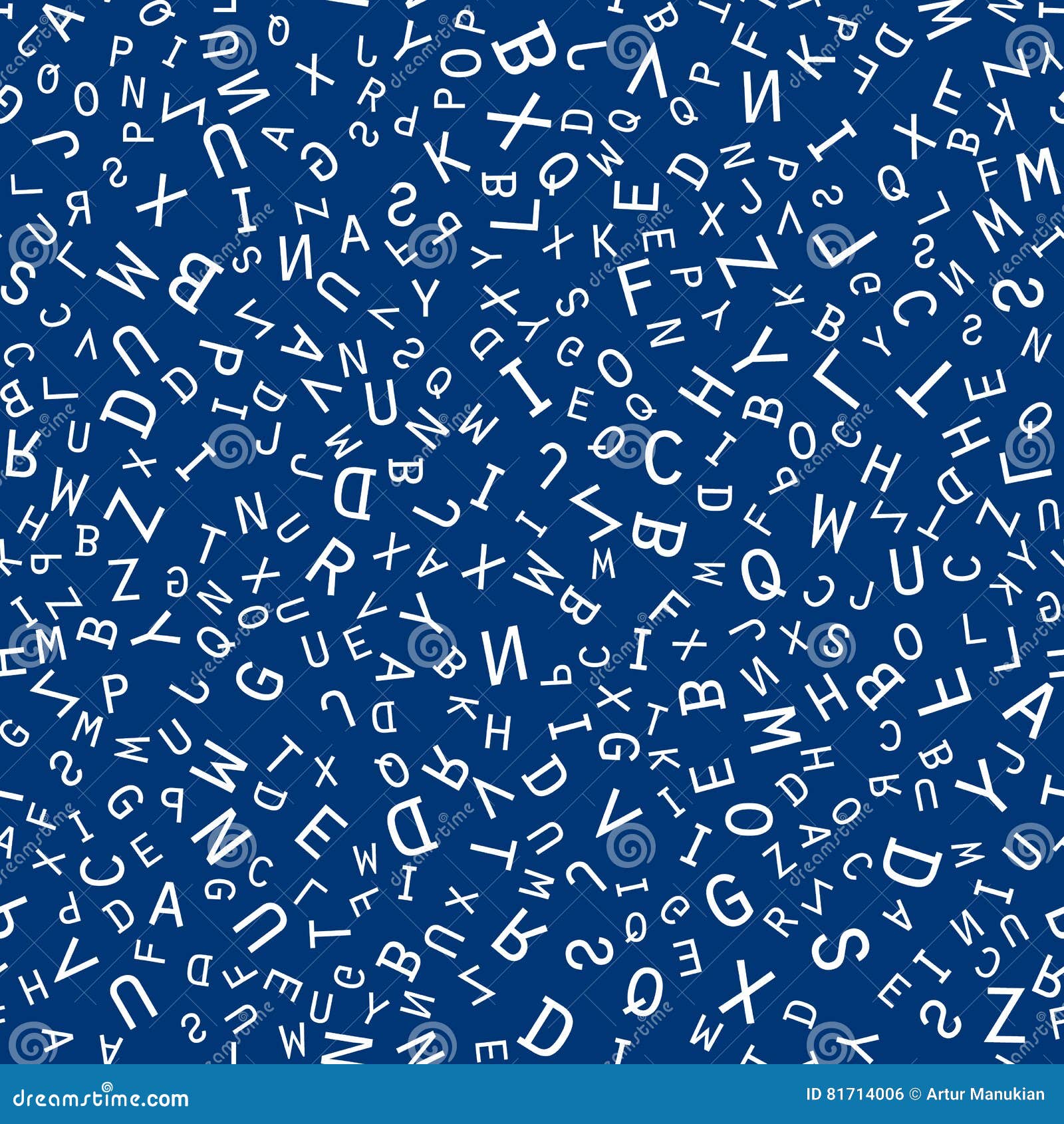 Seamless Pattern English Alphabet Stock Vector - Illustration of ...