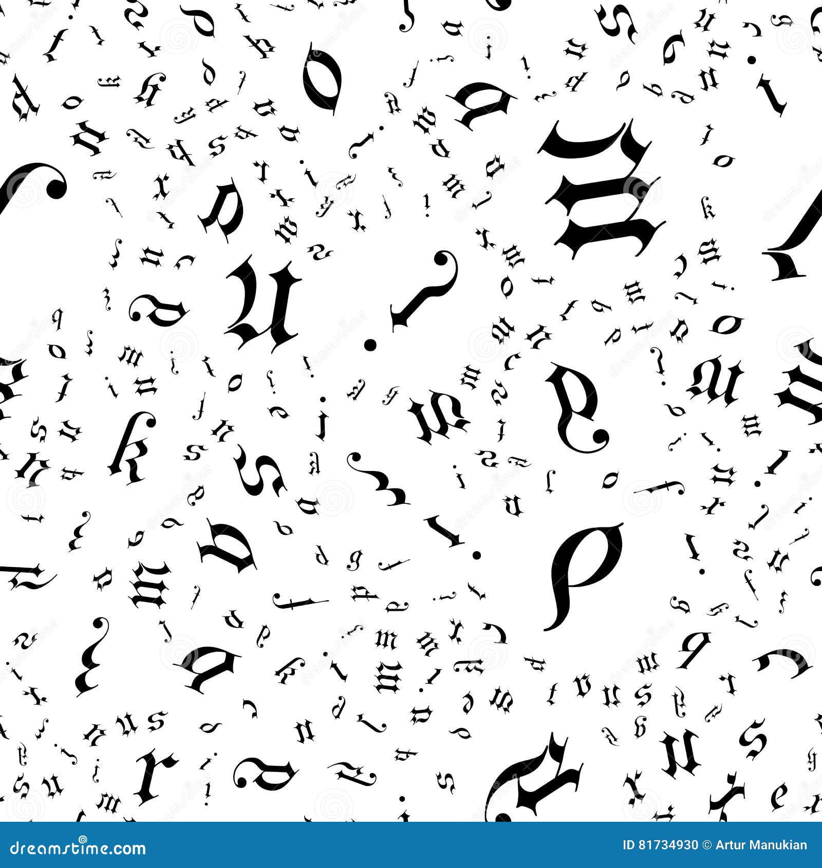 Seamless Pattern English Alphabet Stock Vector - Illustration of learn ...