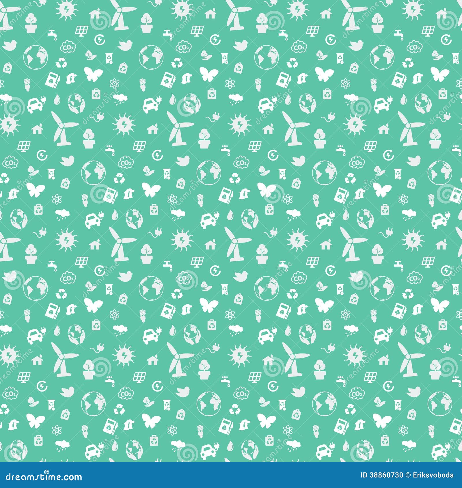 Seamless Pattern on Environmental Issues Stock Illustration ...