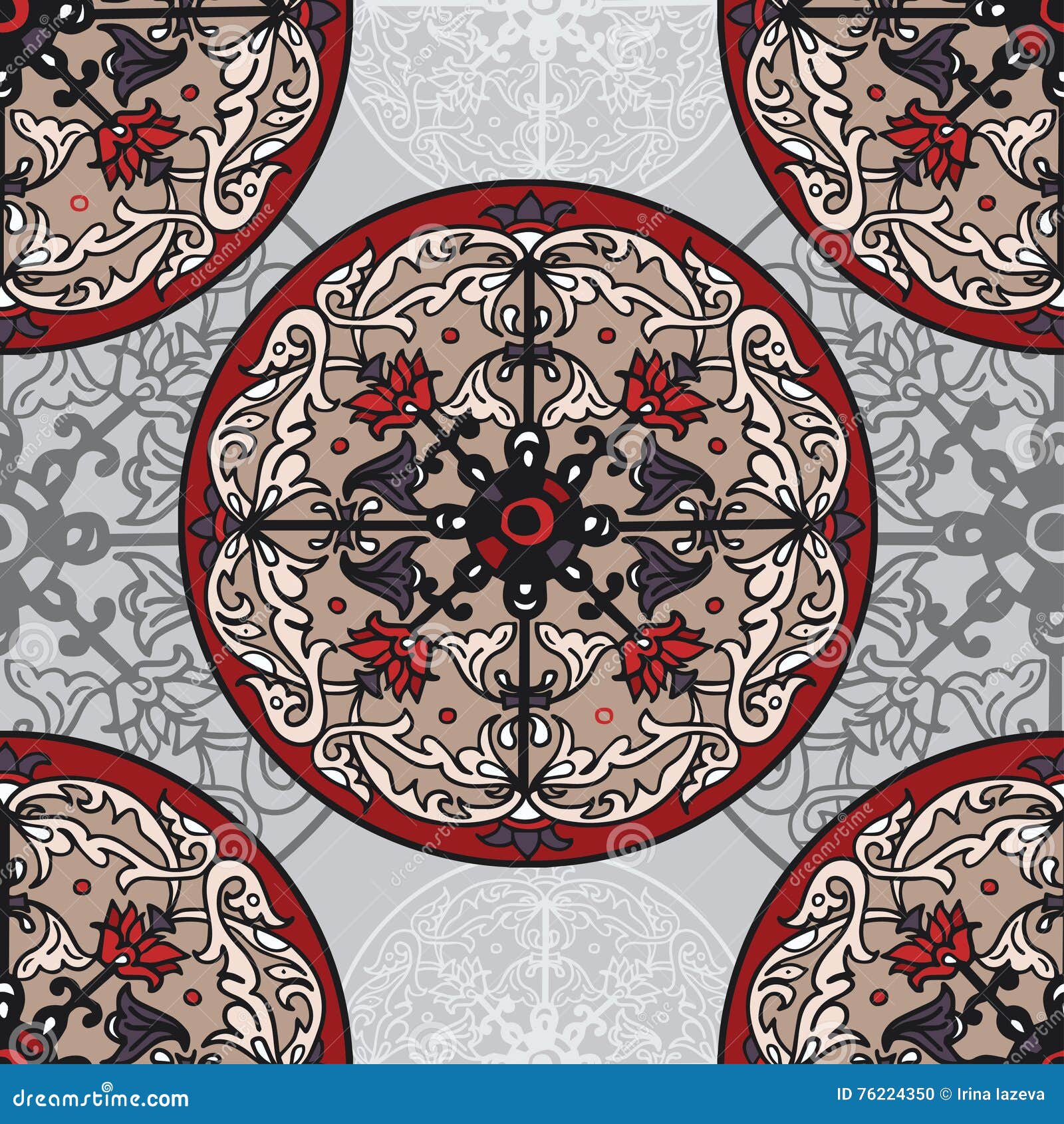 Seamless Pattern in Ethnic/slavic/medieval Style Stock Vector ...