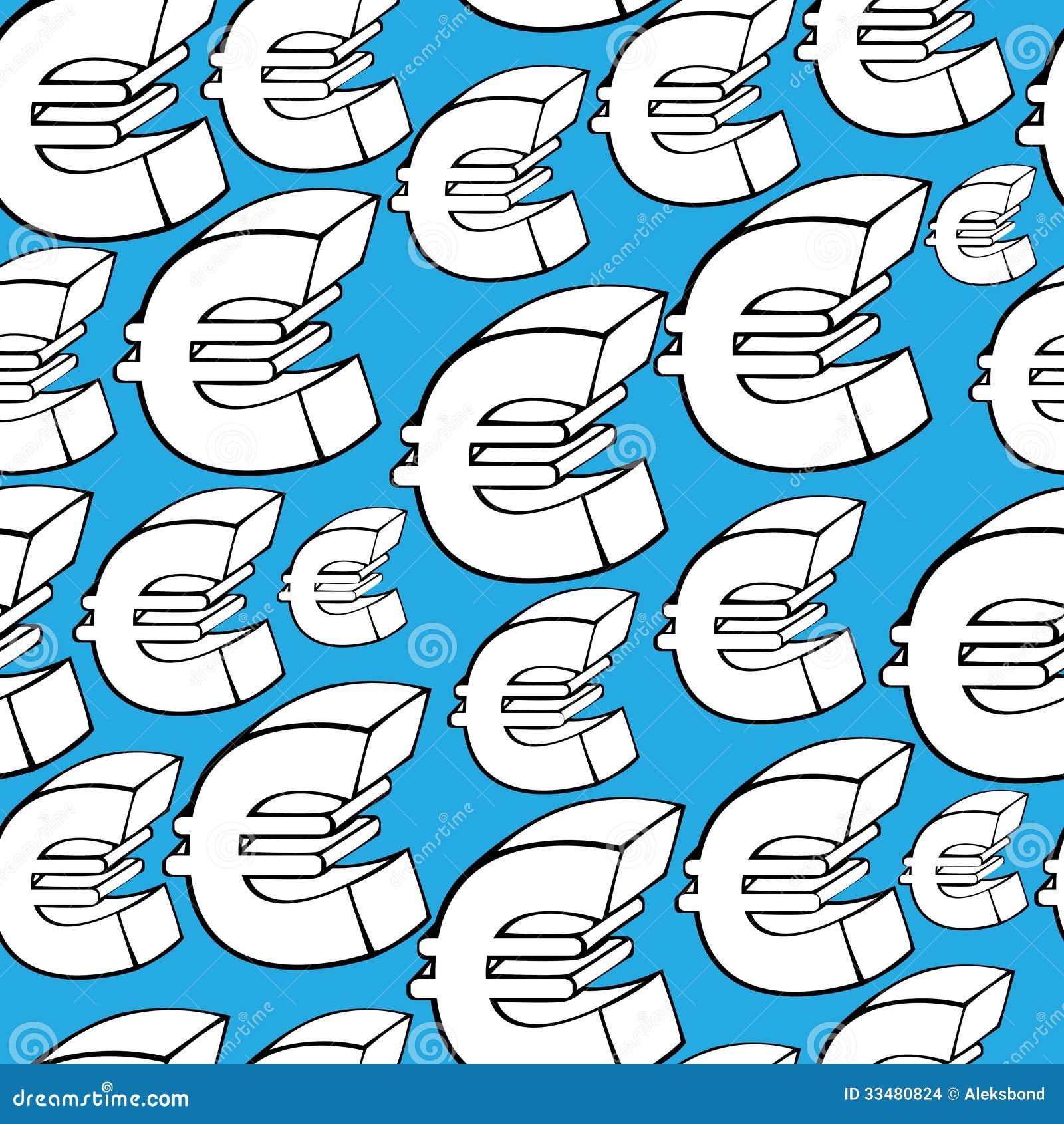 Seamless Pattern Euro Symbol Stock Vector - Illustration of shiny ...