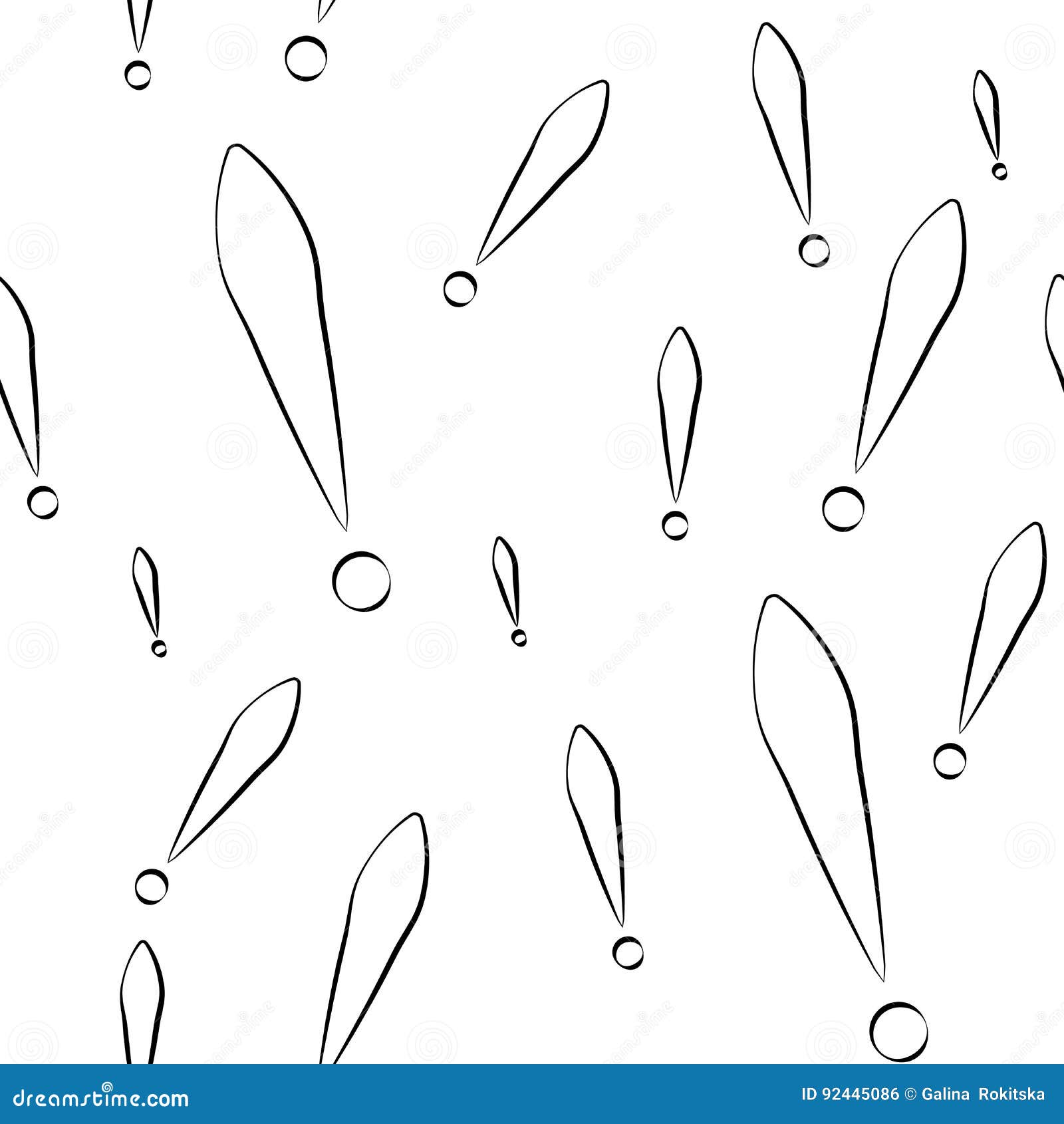 Set Of Different Exclamation Marks, Important Information Symbols ...