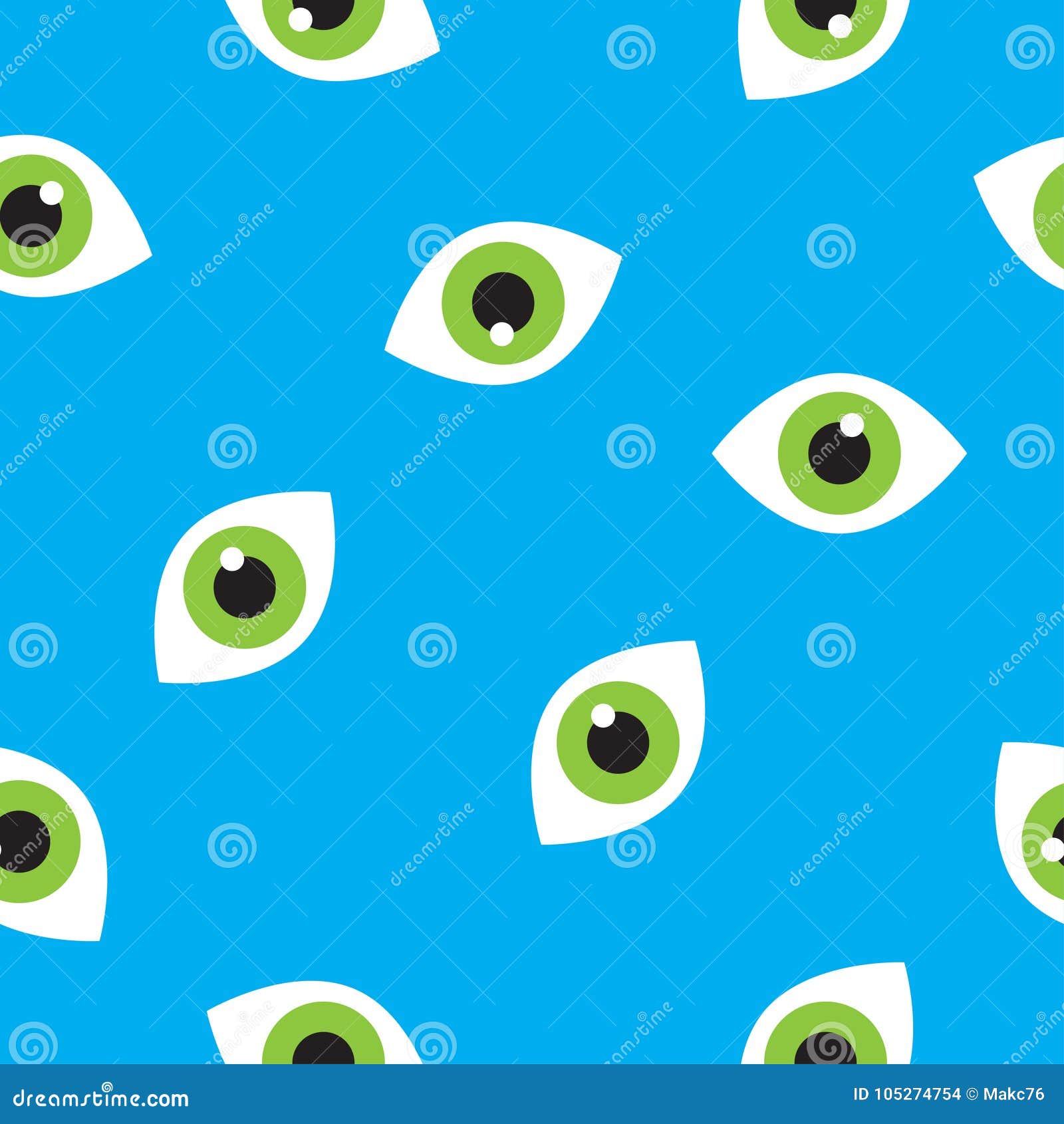 Seamless pattern with eyes stock vector. Illustration of isolated ...