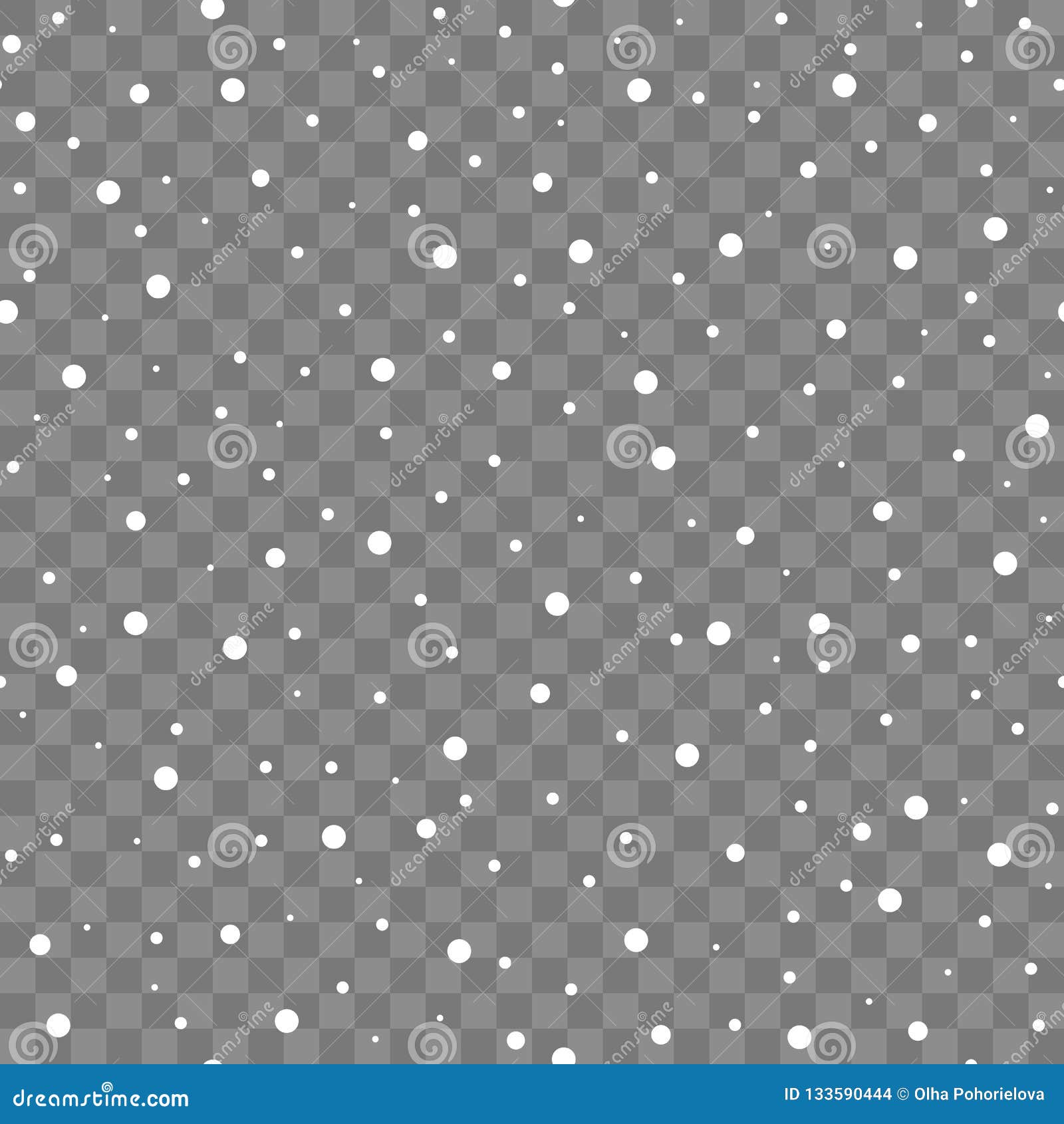 Seamless Pattern Falling Snow on a Transparent Background Stock ...