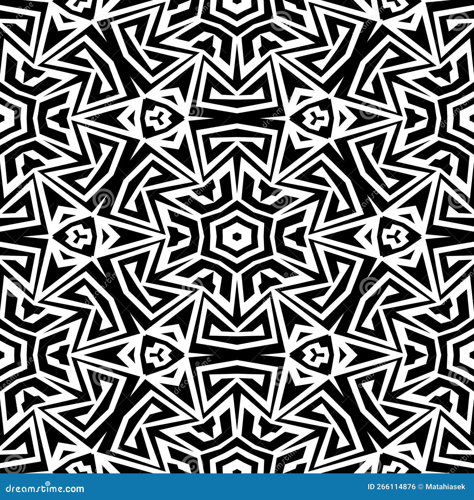 Seamless Pattern with Fancy Ornaments Over White Background Stock ...