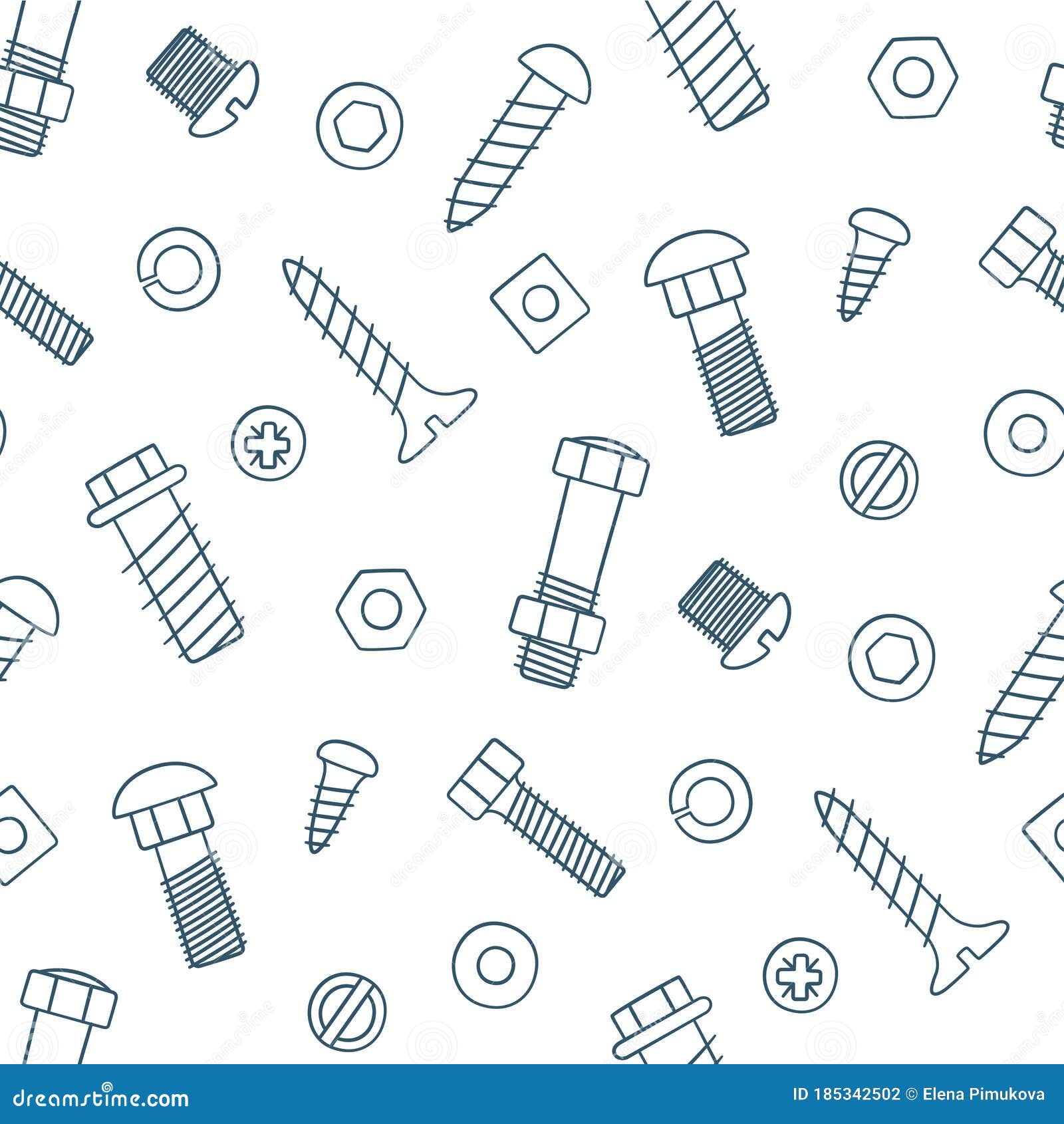 Bolts And Screws Pattern Vector Illustration | CartoonDealer.com #15973400