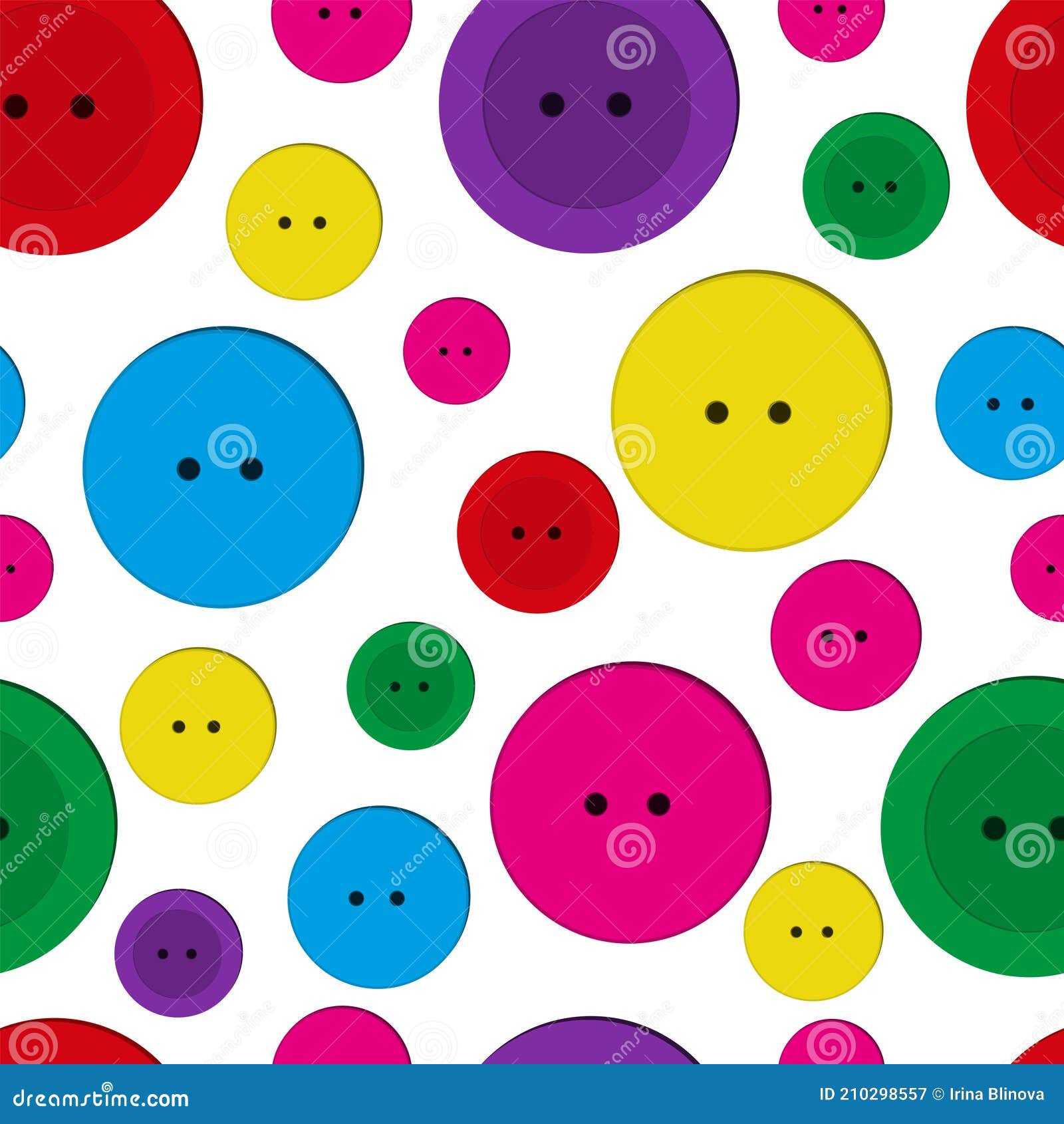 Seamless Pattern Fasteners for Clothing Loops in a Circle Buttons on ...