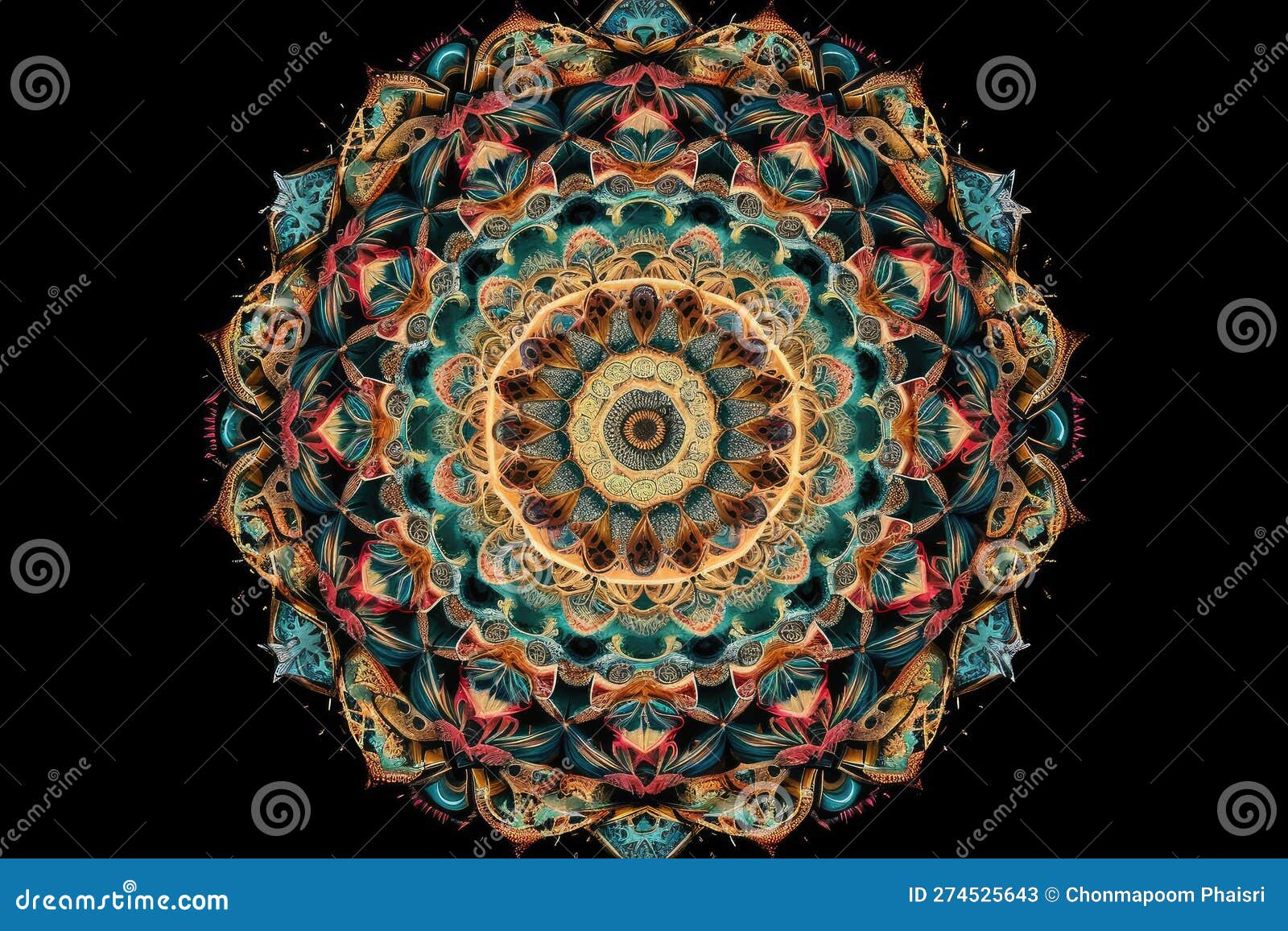 Abstract Boho Festive Mandala Seamless. High Resolution, Isolate on ...