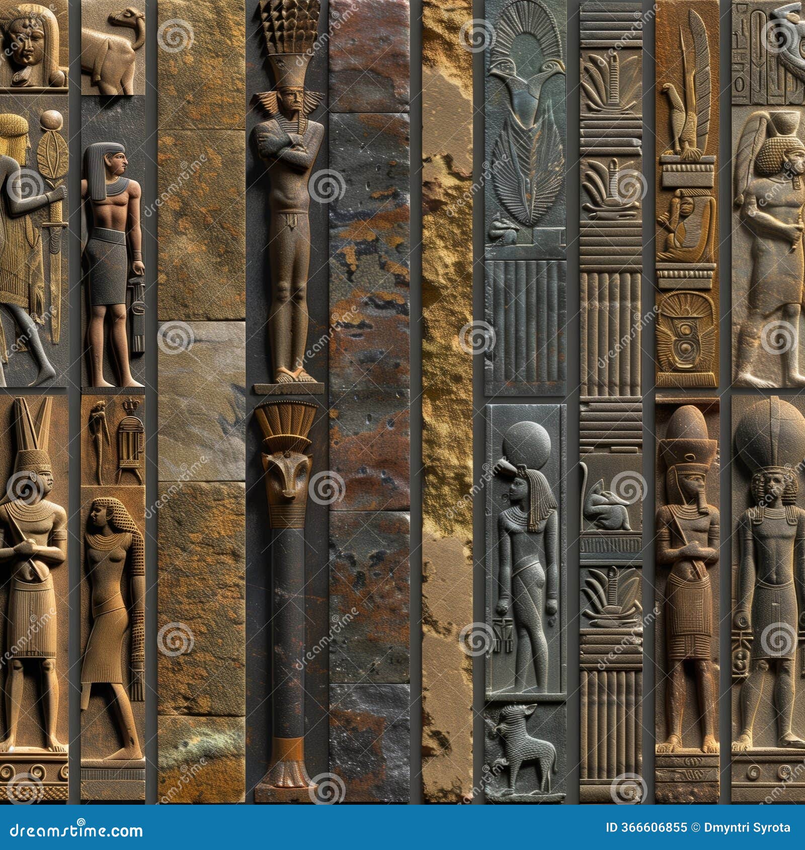 Classical Mesopotamian Column In Detailed Pencil Sketch Royalty-Free ...