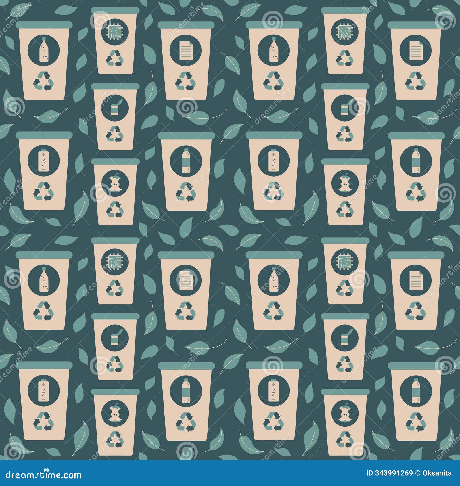 Recycling Bins Set, Garbage Bins In 4 Different Color, Color Coded ...