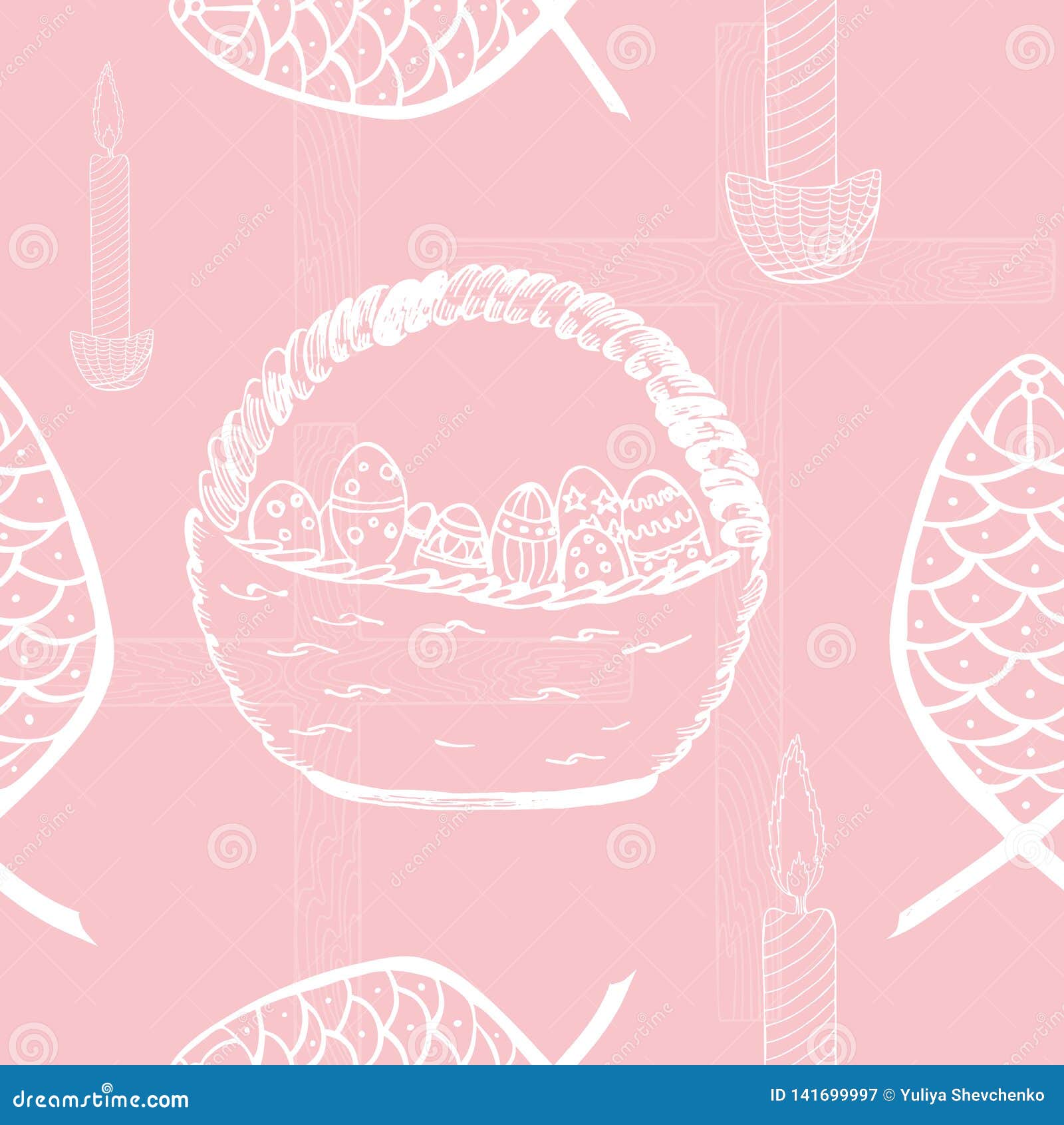 Seamless Pattern with Few Christian Easter Symbols Stock Vector ...