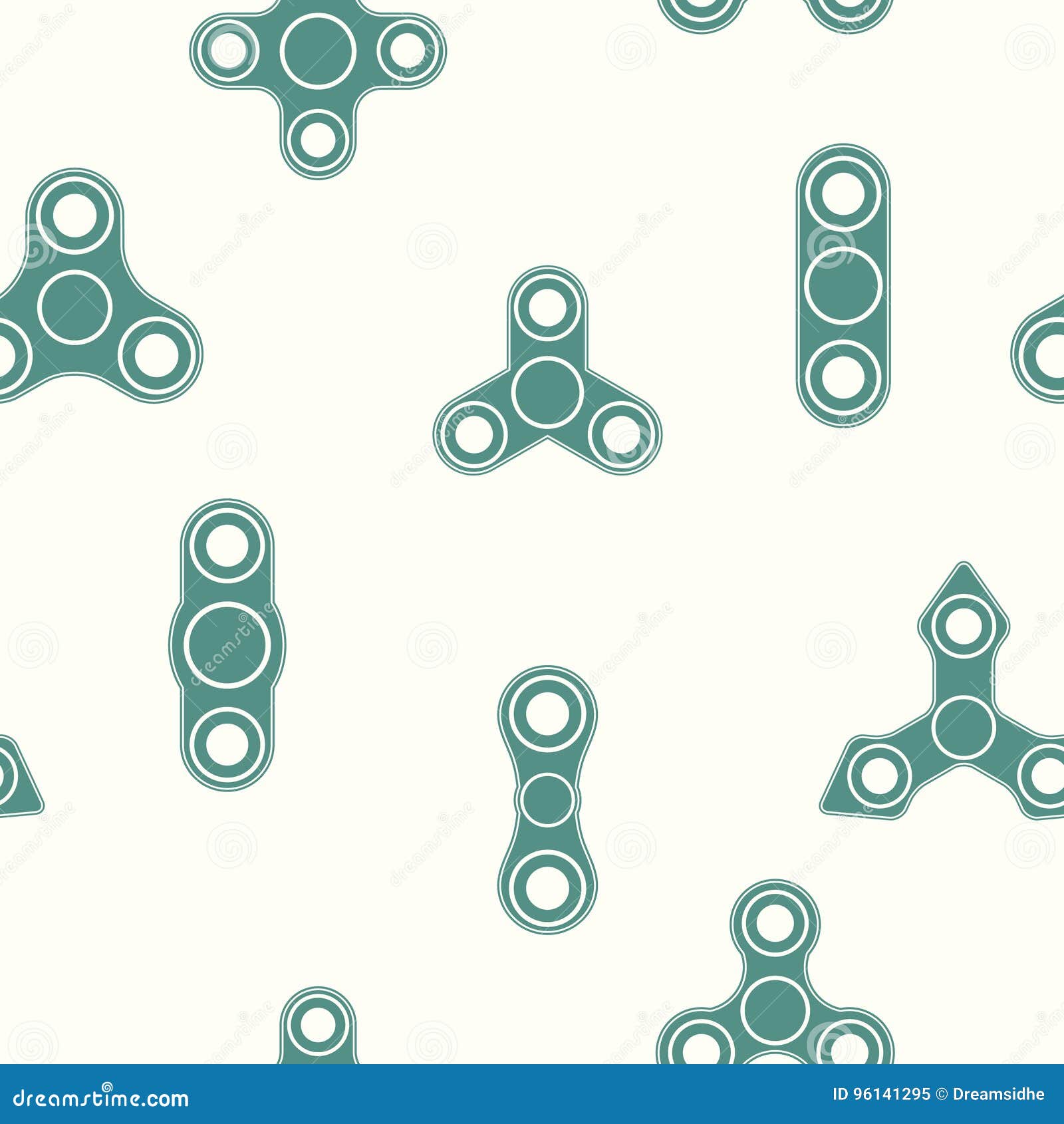 Seamless Pattern with Fidget Spinners Stock Vector - Illustration of ...