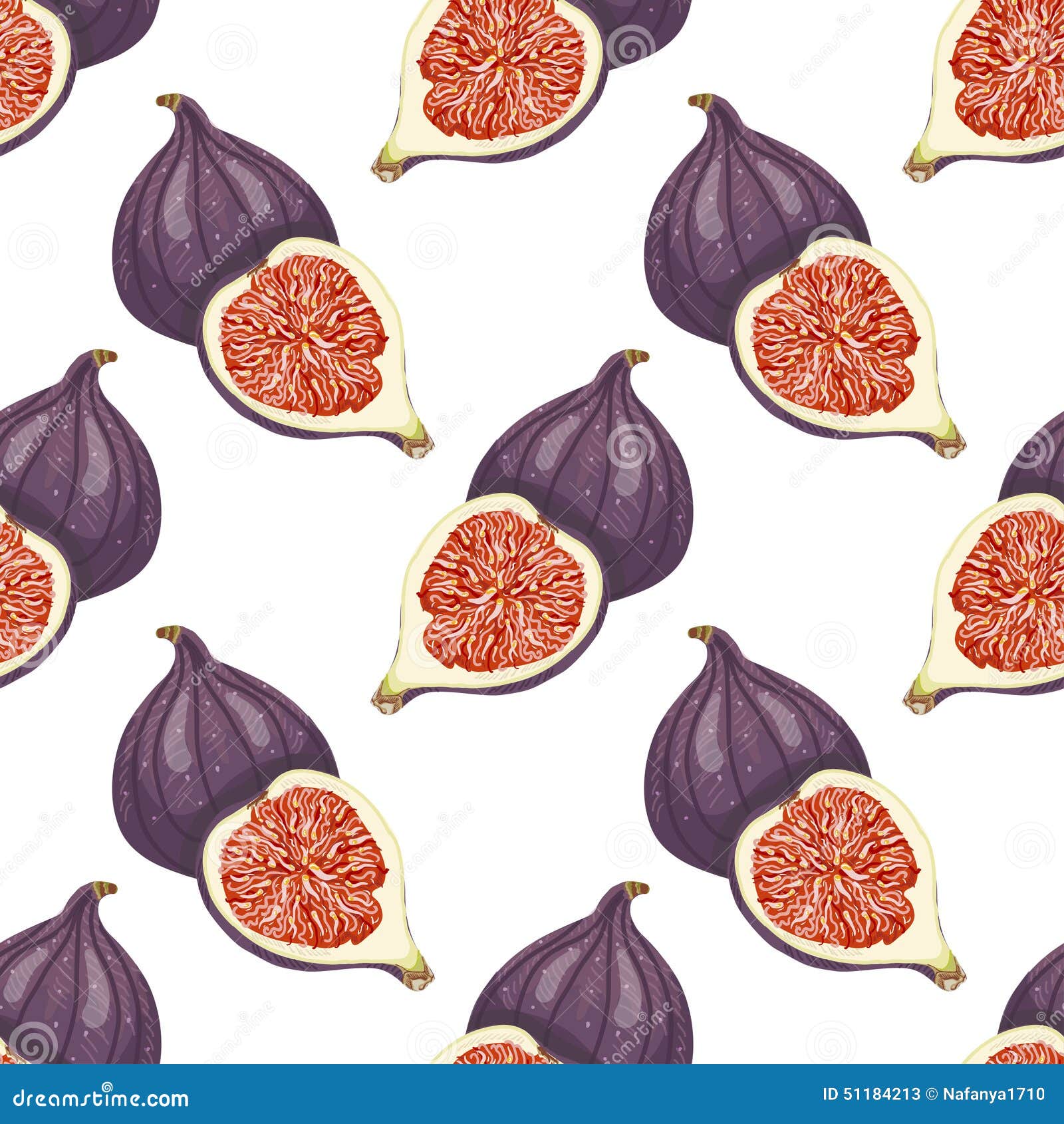Seamless pattern with figs stock illustration. Illustration of design ...