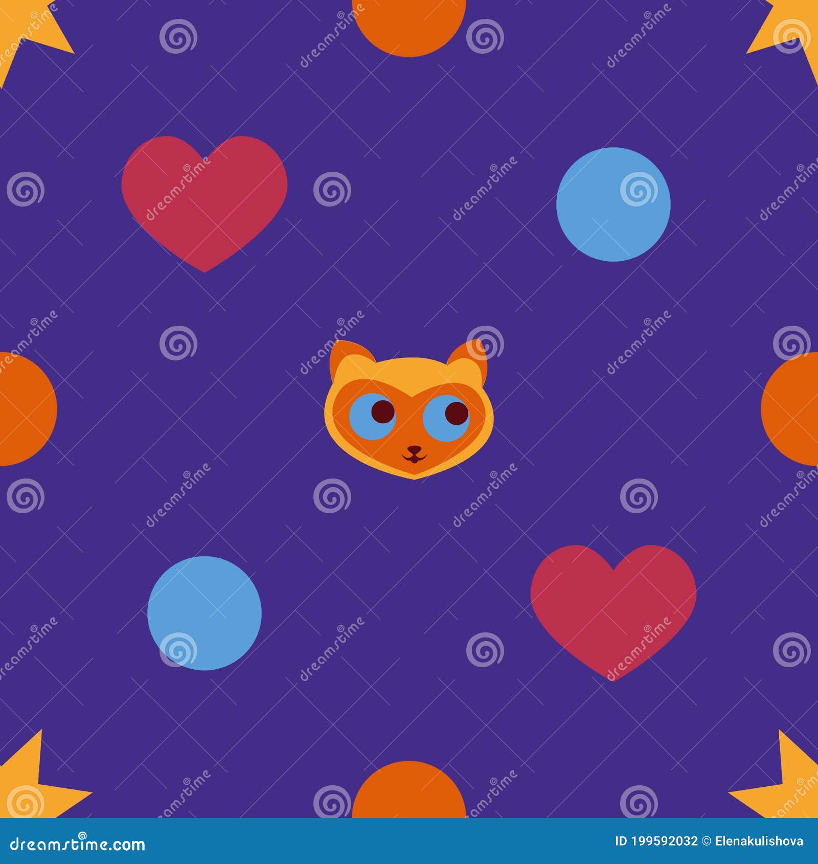Seamless Pattern from the Figures of the Muzzle of the Siamese Kitten ...