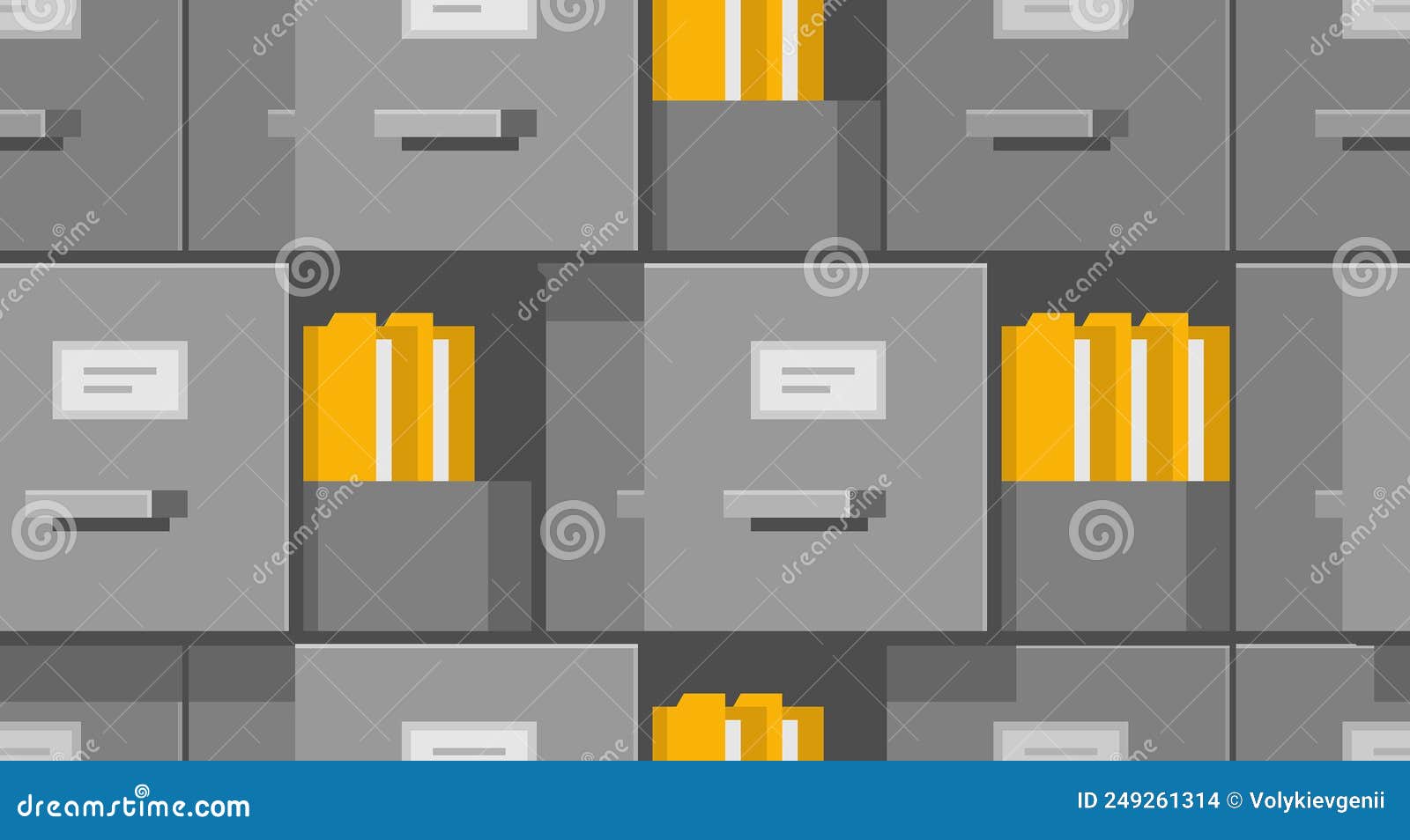 Seamless Pattern with Filing Cabinets Stock Vector - Illustration of ...