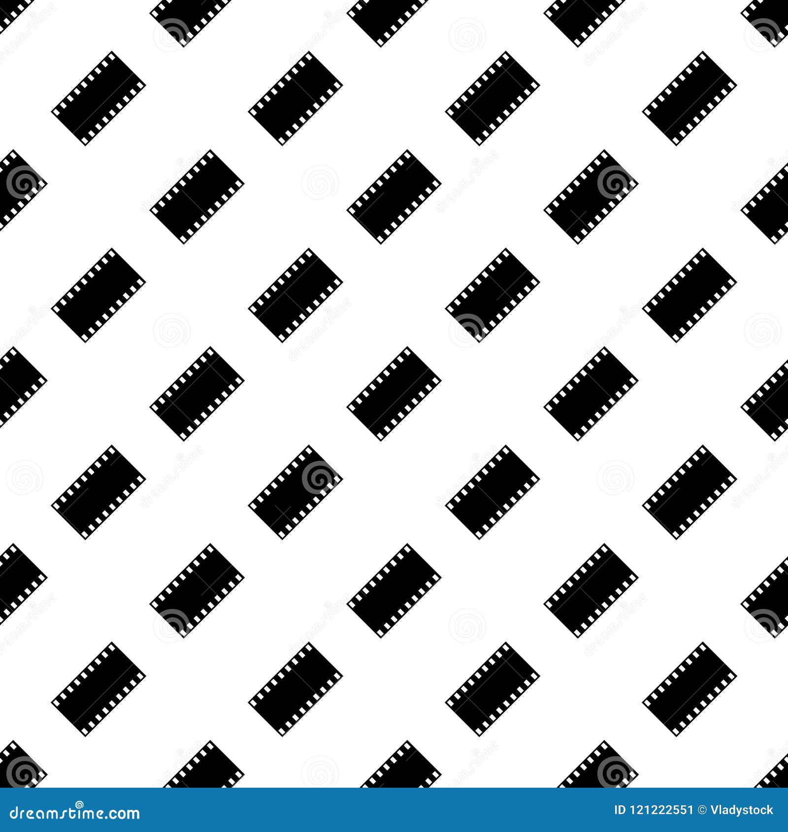 Seamless Pattern of Film Strip Stock Vector - Illustration of clipping ...