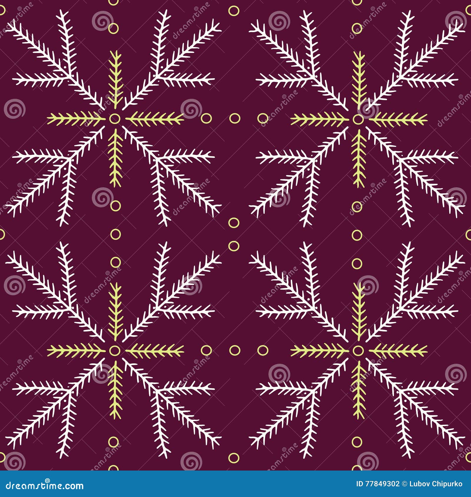 Seamless Pattern with Fir Branches. Stock Vector - Illustration of tree ...