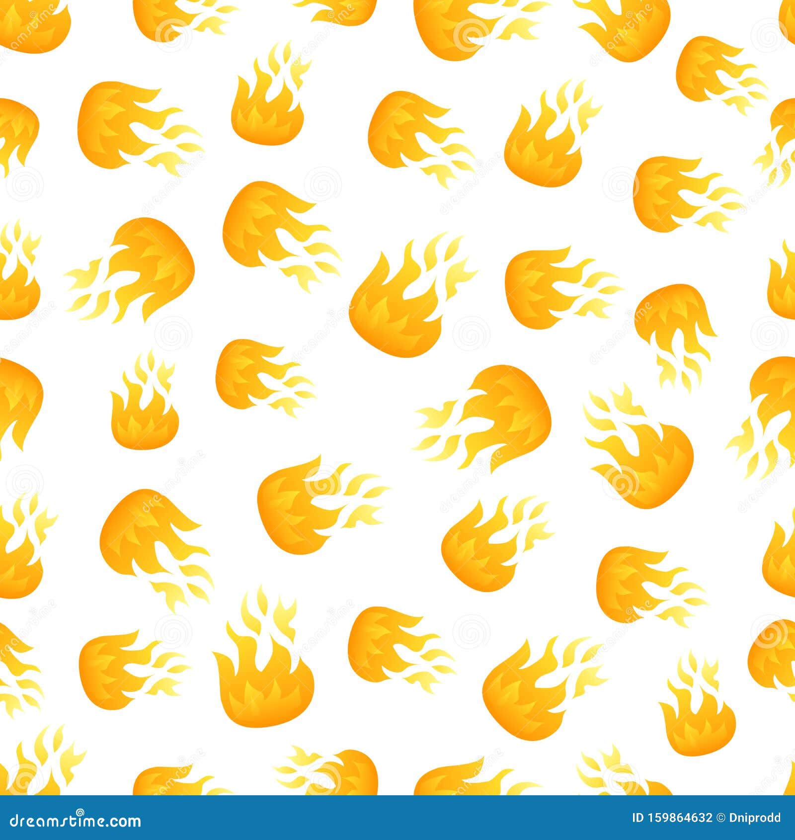 Seamless Pattern with Fire Flame Stock Vector - Illustration of banner ...