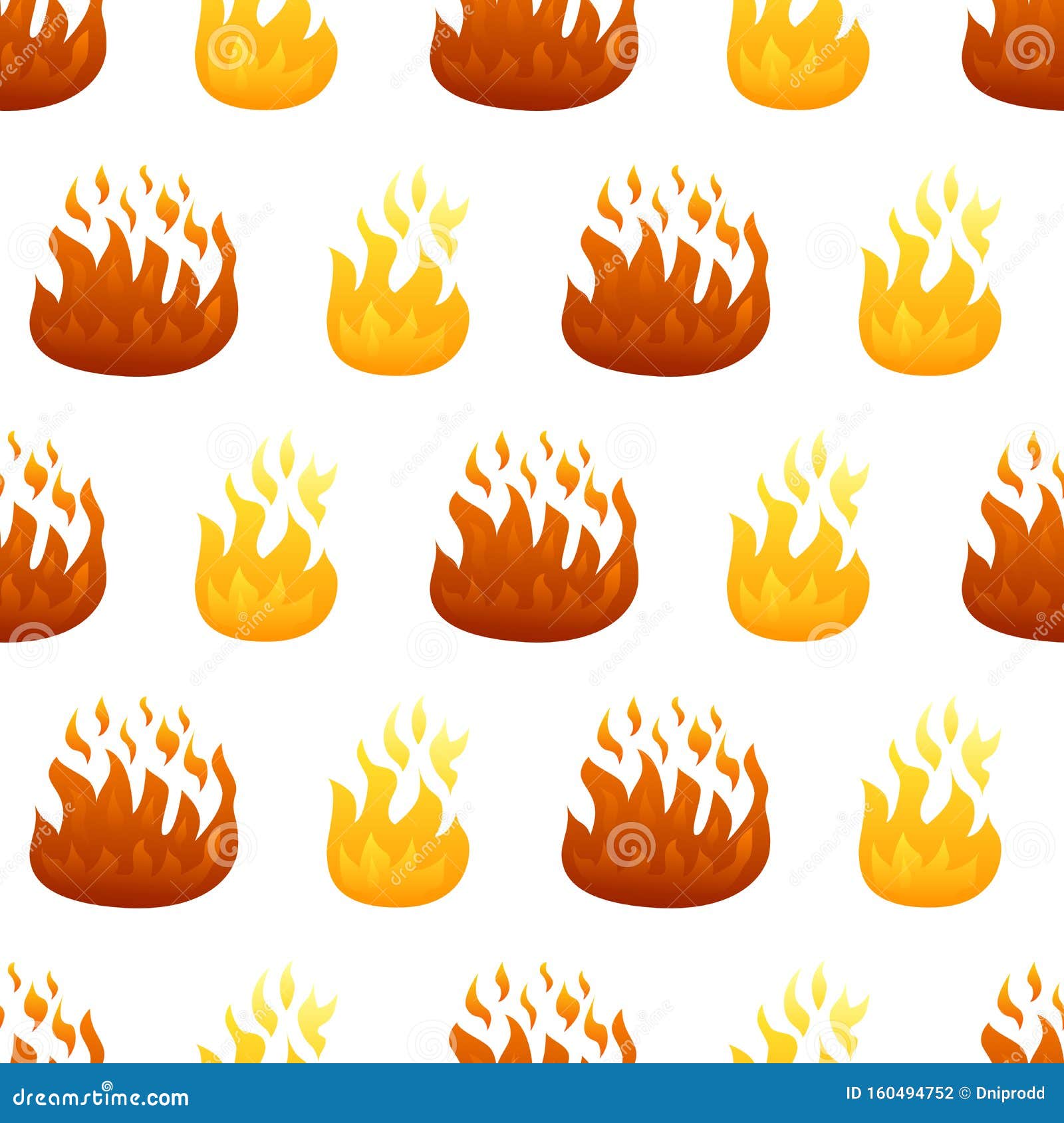 Seamless Pattern with Fire Flame Stock Vector - Illustration of energy ...