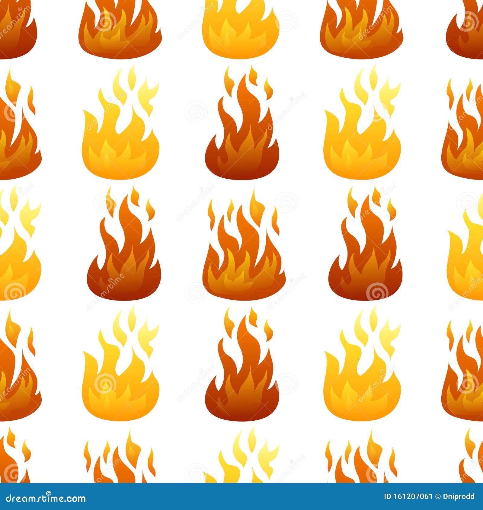 Seamless Pattern with Fire Flame Stock Vector - Illustration of icon ...