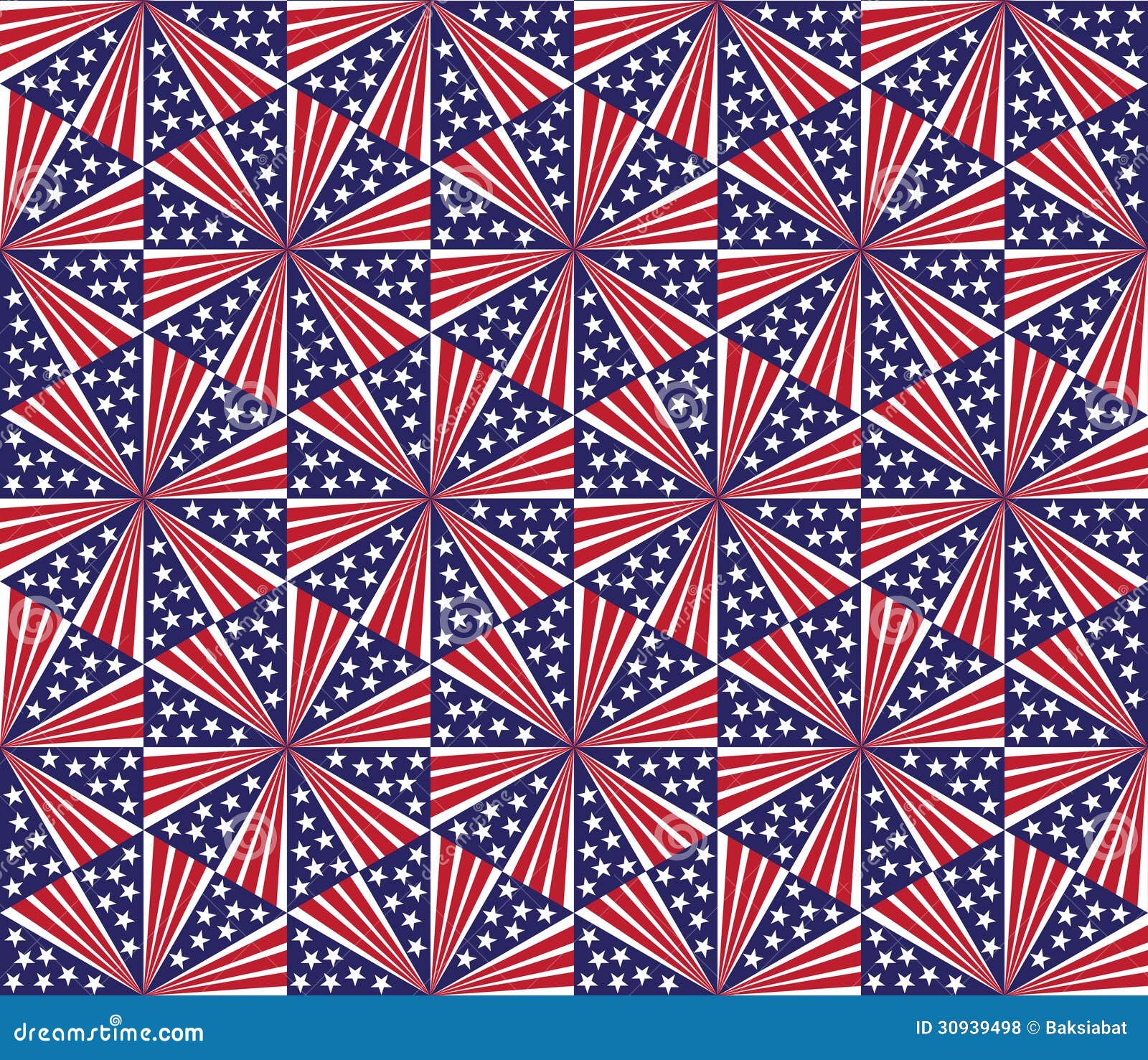 Seamless Pattern - Fireworks on Independence Day. Stock Vector ...