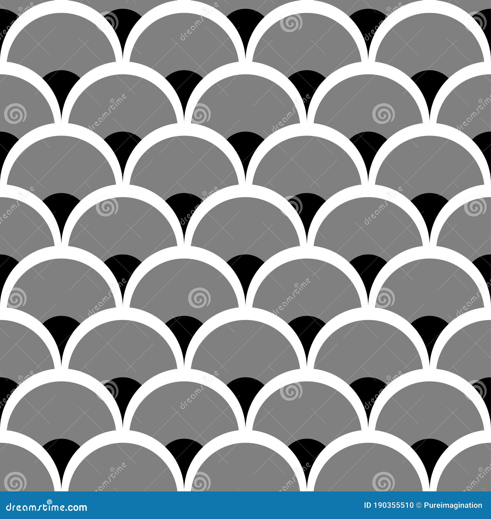 Seamless Pattern with Fish Scale, Vector Stock Vector - Illustration of ...