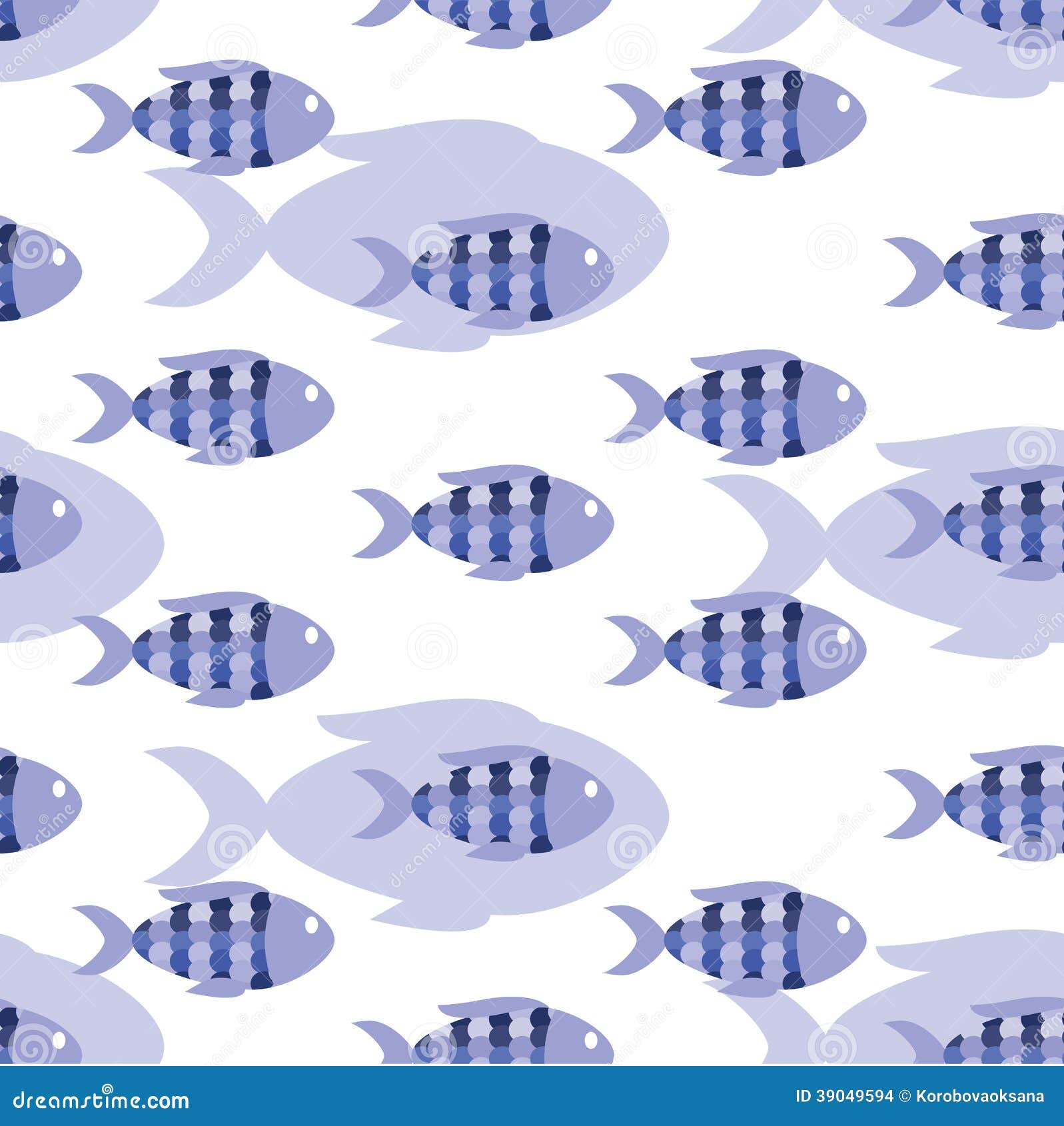 Seamless pattern of fish stock vector. Illustration of pattern - 39049594