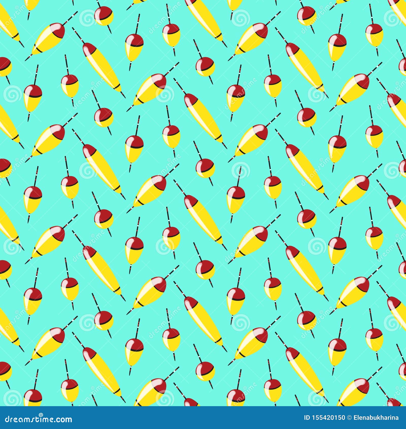 Set Of Fishing Floats Isolated On A White Background. Color Line Art ...