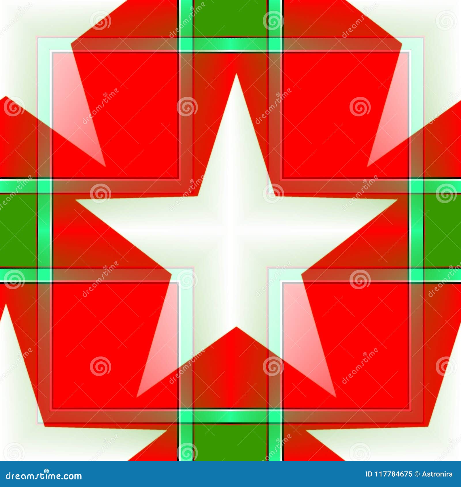 Seamless Pattern with a Five-pointed Star on a Red Stock Illustration ...