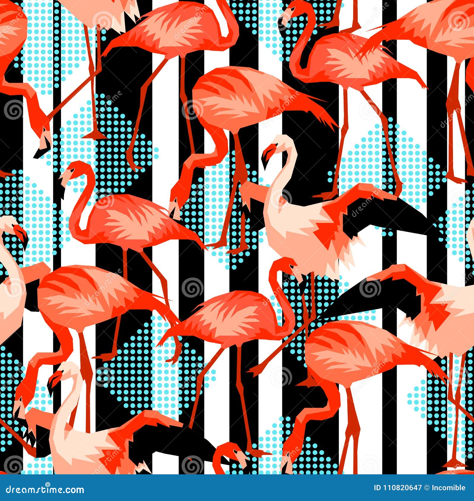 Seamless Pattern with Flamingo. Tropical Bright Abstract Birds Stock ... Seamless Pattern with Flamingo. Tropical Bright Abstract Birds Stock ...