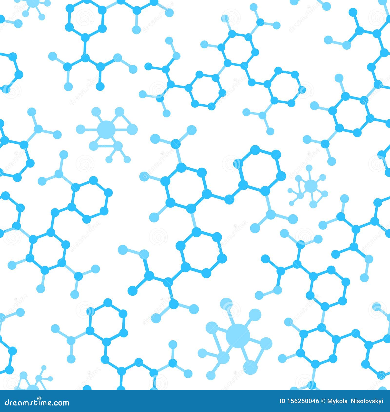 Seamless Pattern With Flat Chem Compound Formulas Vector Illustration ...