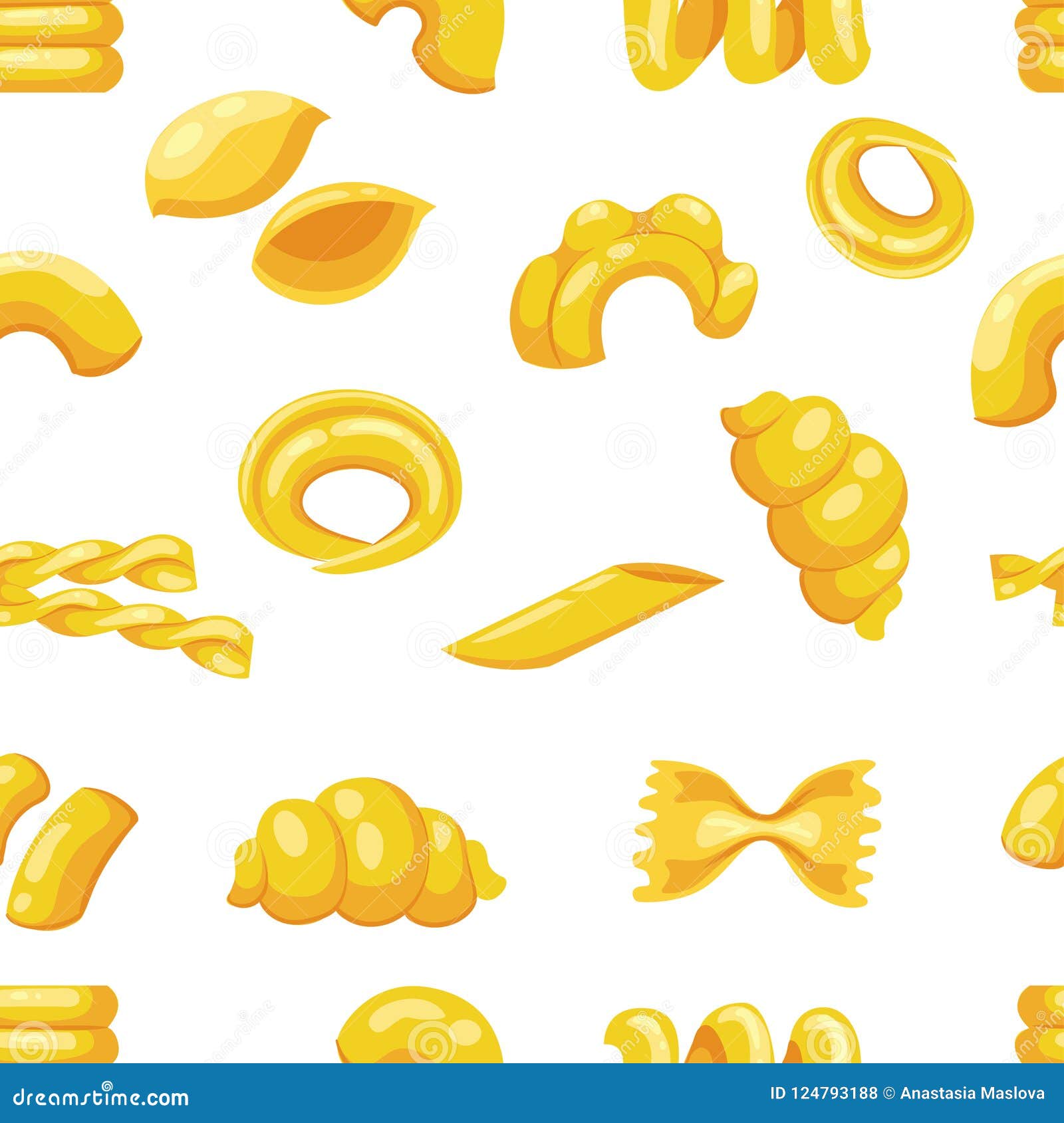 Macaroni Vector Illustration Repeating Pattern | CartoonDealer.com ...