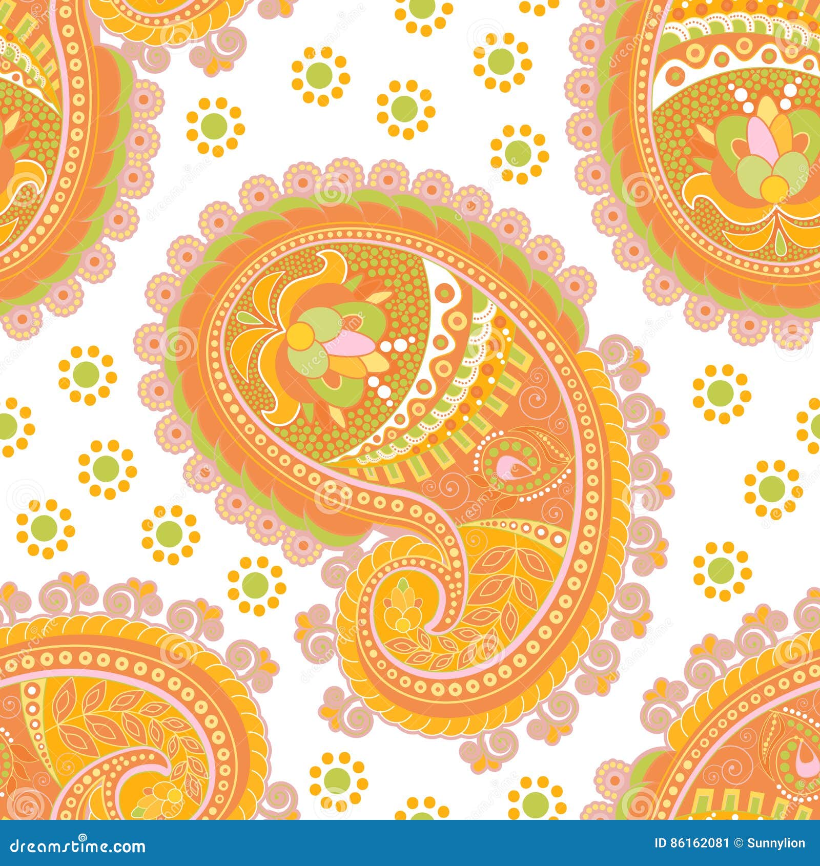 Seamless Pattern, Floral Paisley Background Stock Vector - Illustration ...