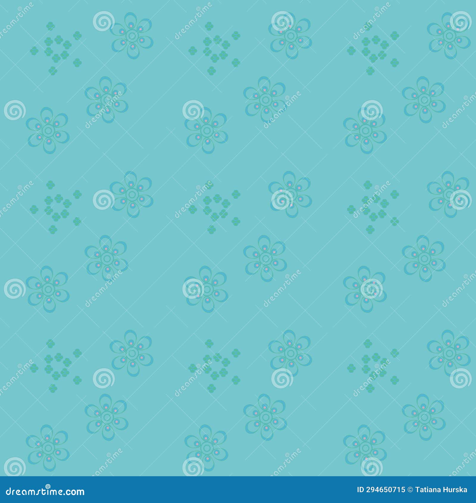 Seamless Pattern Floral Symmetrical Background Stock Vector ...
