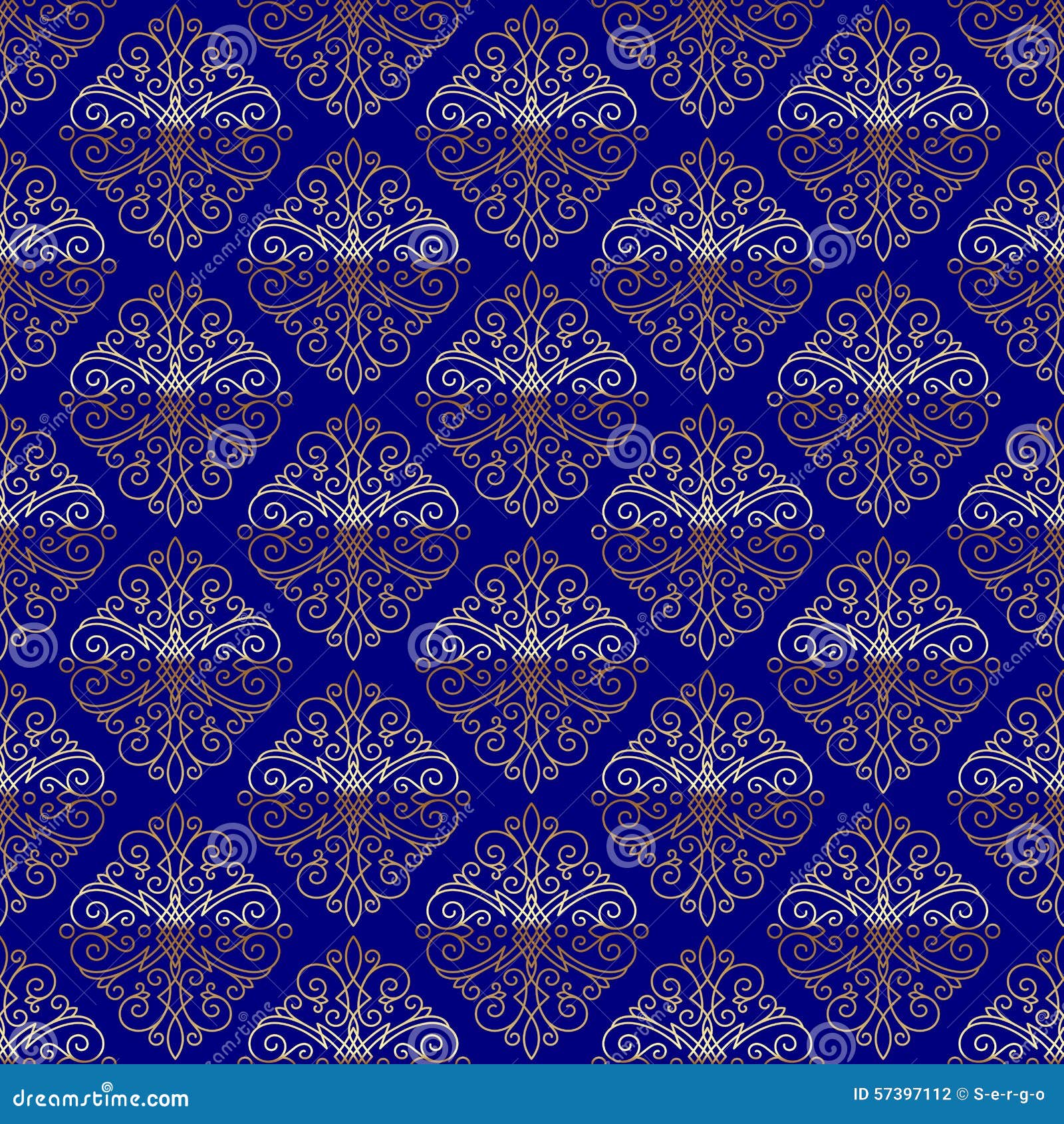 Seamless Pattern with Flourishes Calligraphic Elegant Stock Vector ...