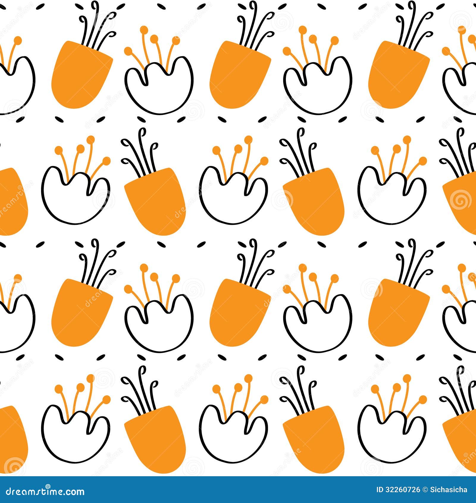 Seamless Pattern of Flower Background Stock Vector - Illustration of ...