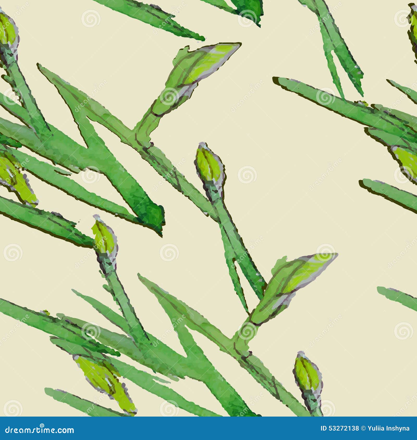 Seamless Pattern Flower Bud Stock Vector - Illustration of background ...