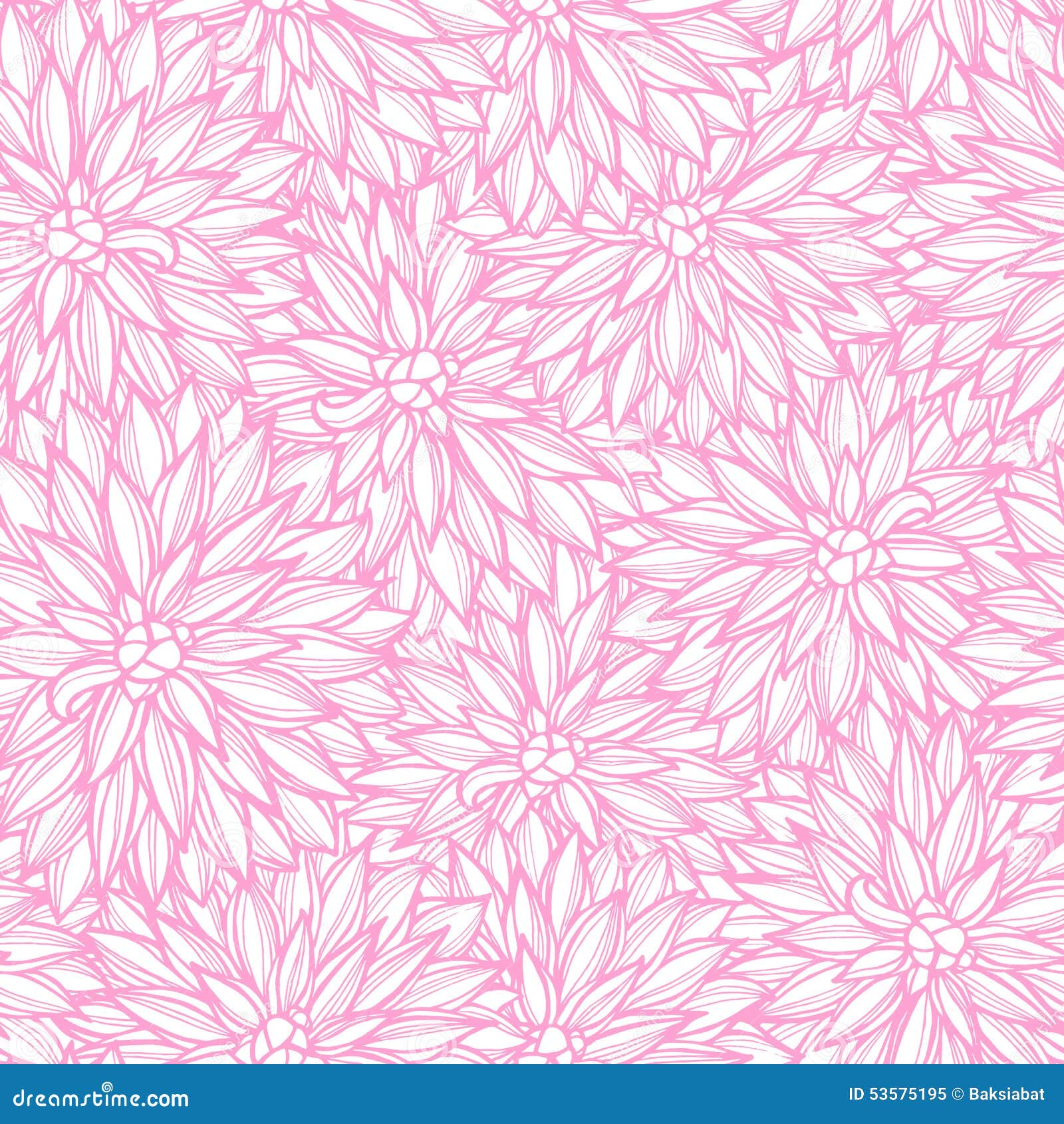 Seamless Pattern with Flowers Dahlia Stock Vector - Illustration of ...