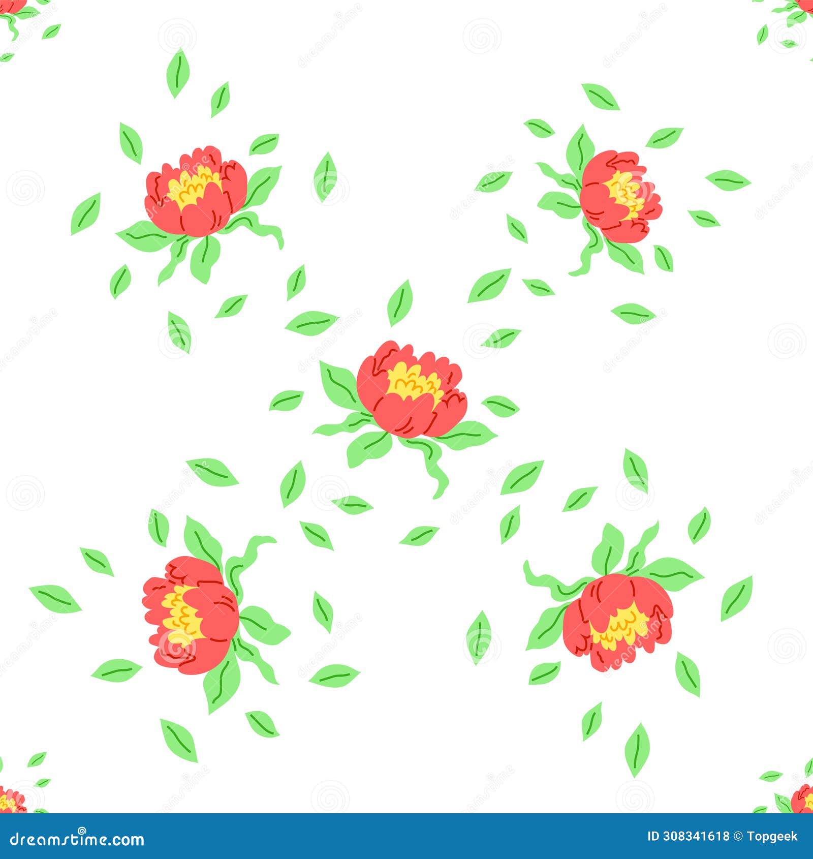 Seamless Pattern Flowers. the Endless Repetition Seamless Pattern ...