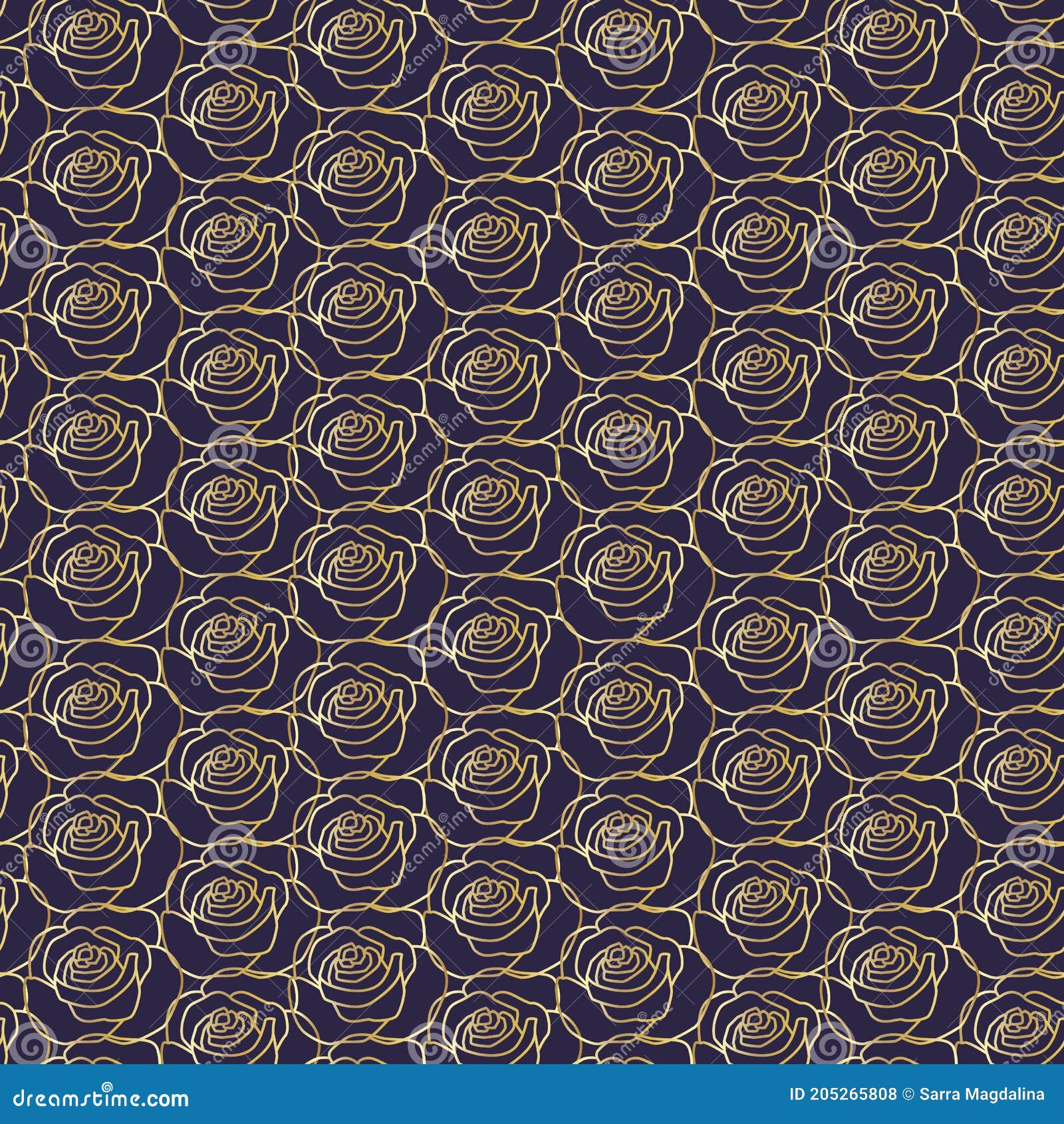 Gold Roses Pattern Seamless Stock Vector - Illustration of modern ...