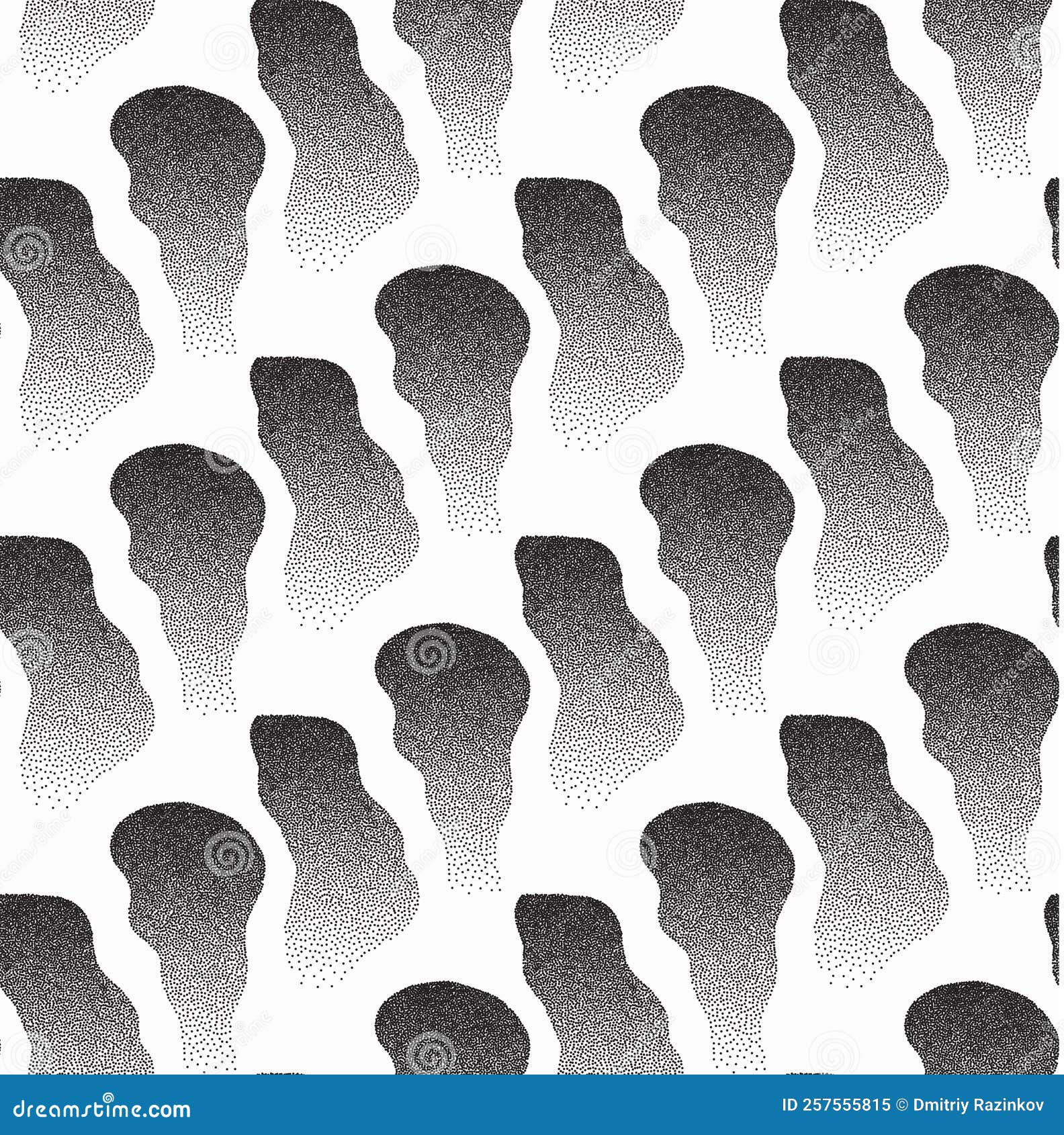 Seamless Pattern with Fluid Shapes. Retro Abstract Liquid Texture ...