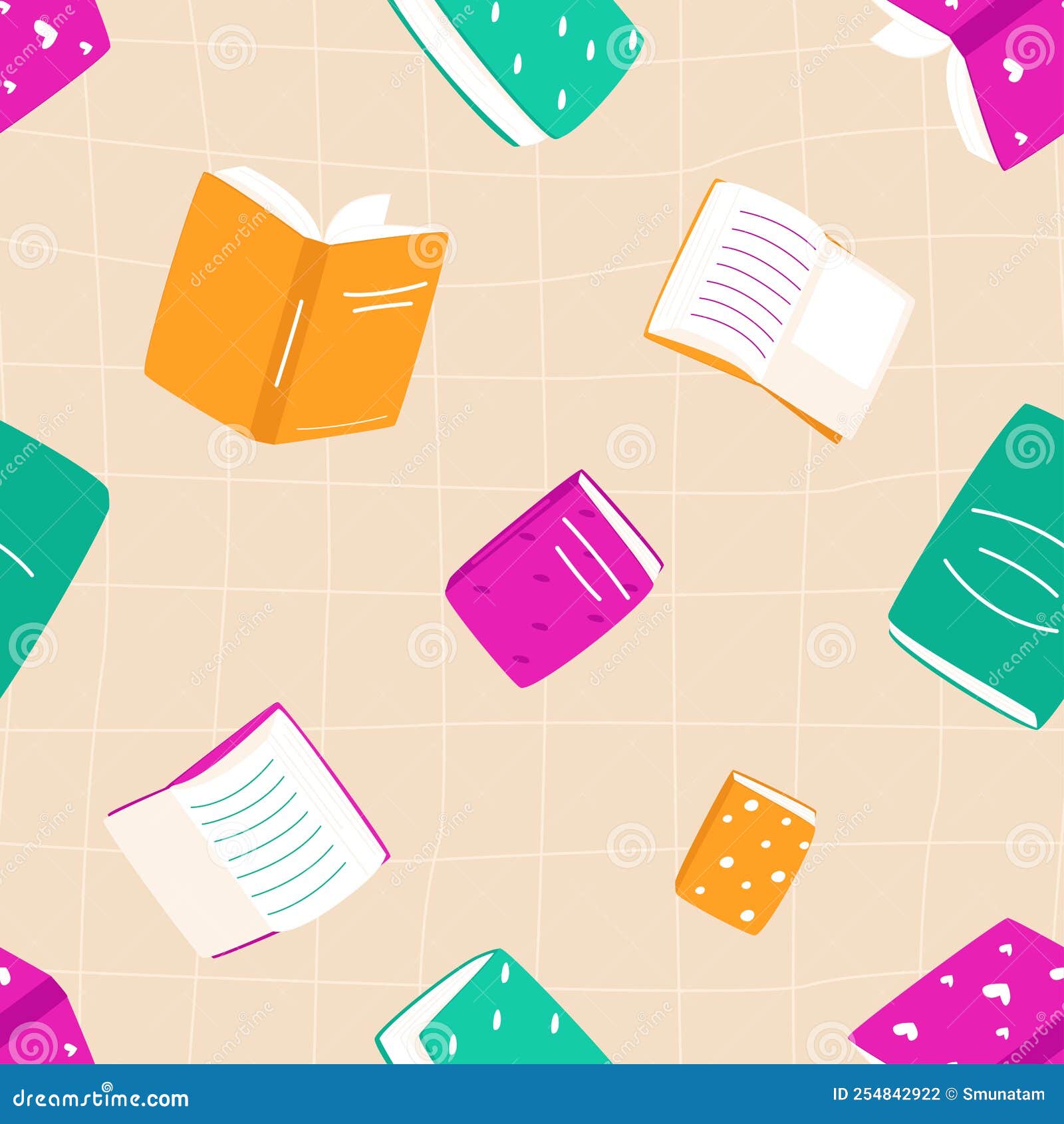 Seamless Pattern with Flying Books Stock Vector - Illustration of sale ...